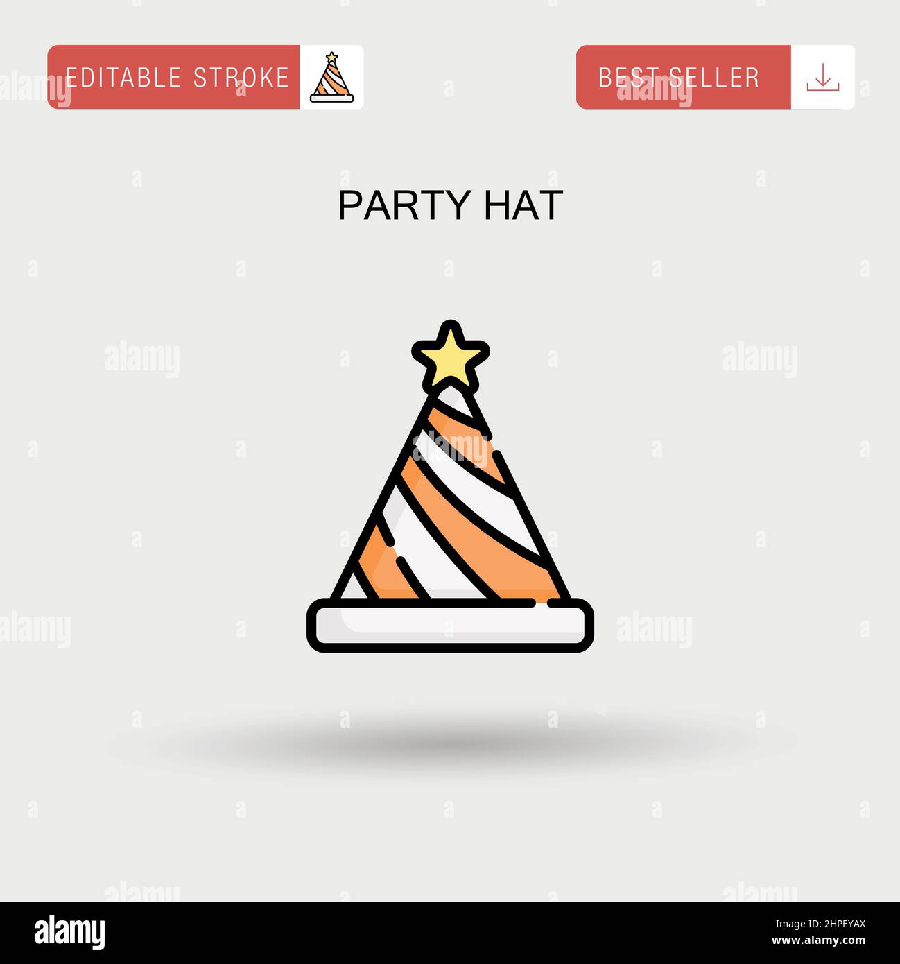 Party hat festive icon Stock Vector Images - Alamy