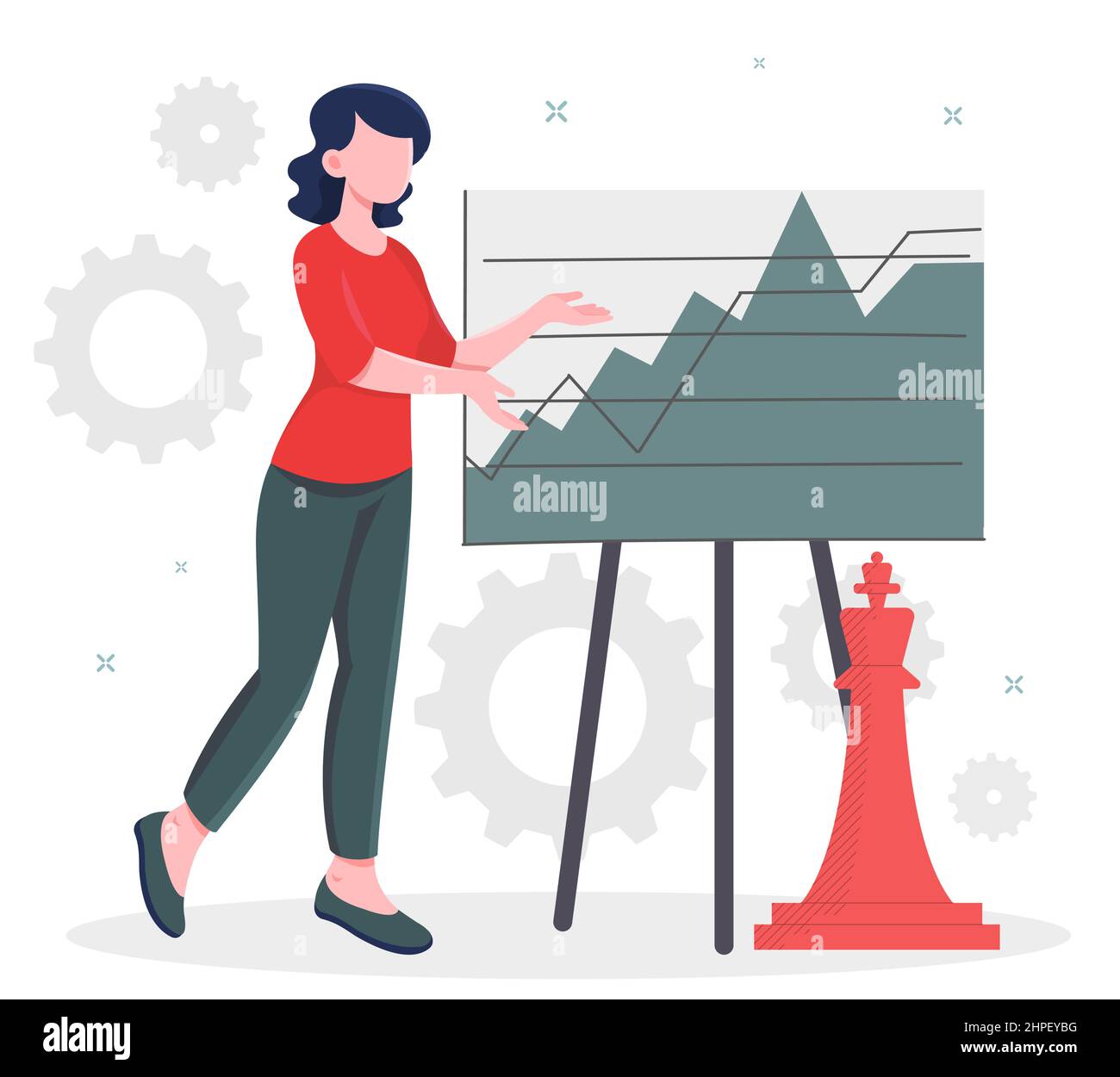 Woman giving presentation Stock Vector Image & Art - Alamy