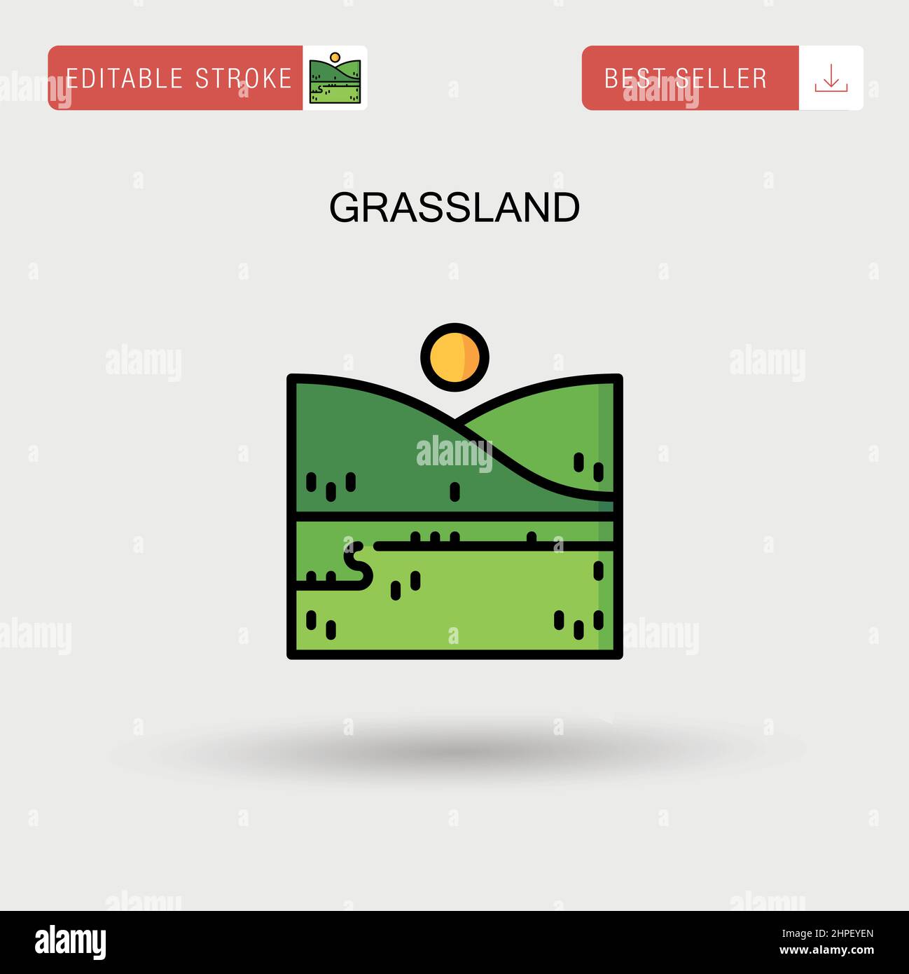 Grassland Simple vector icon Stock Vector Image & Art - Alamy