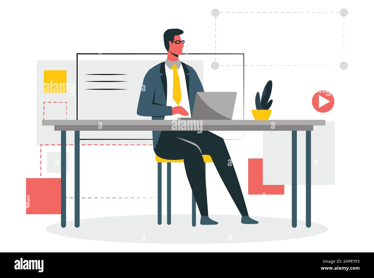 Workplace analyze Stock Vector Images - Alamy