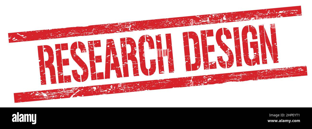 RESEARCH DESIGN text on red grungy rectangle stamp sign Stock Photo - Alamy