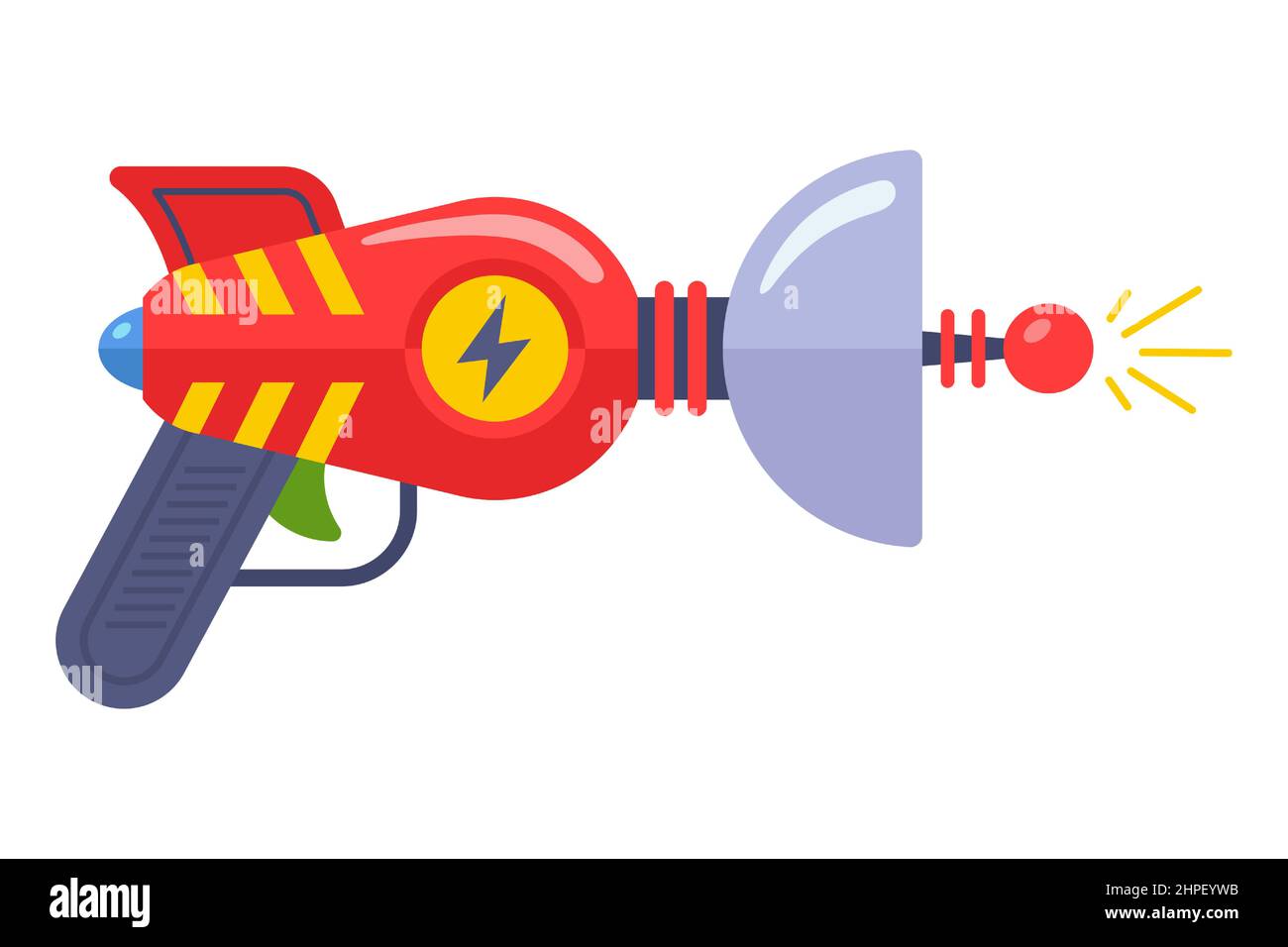 alien toy gun from the 60s. fantastic weapon. flat vector illustration ...