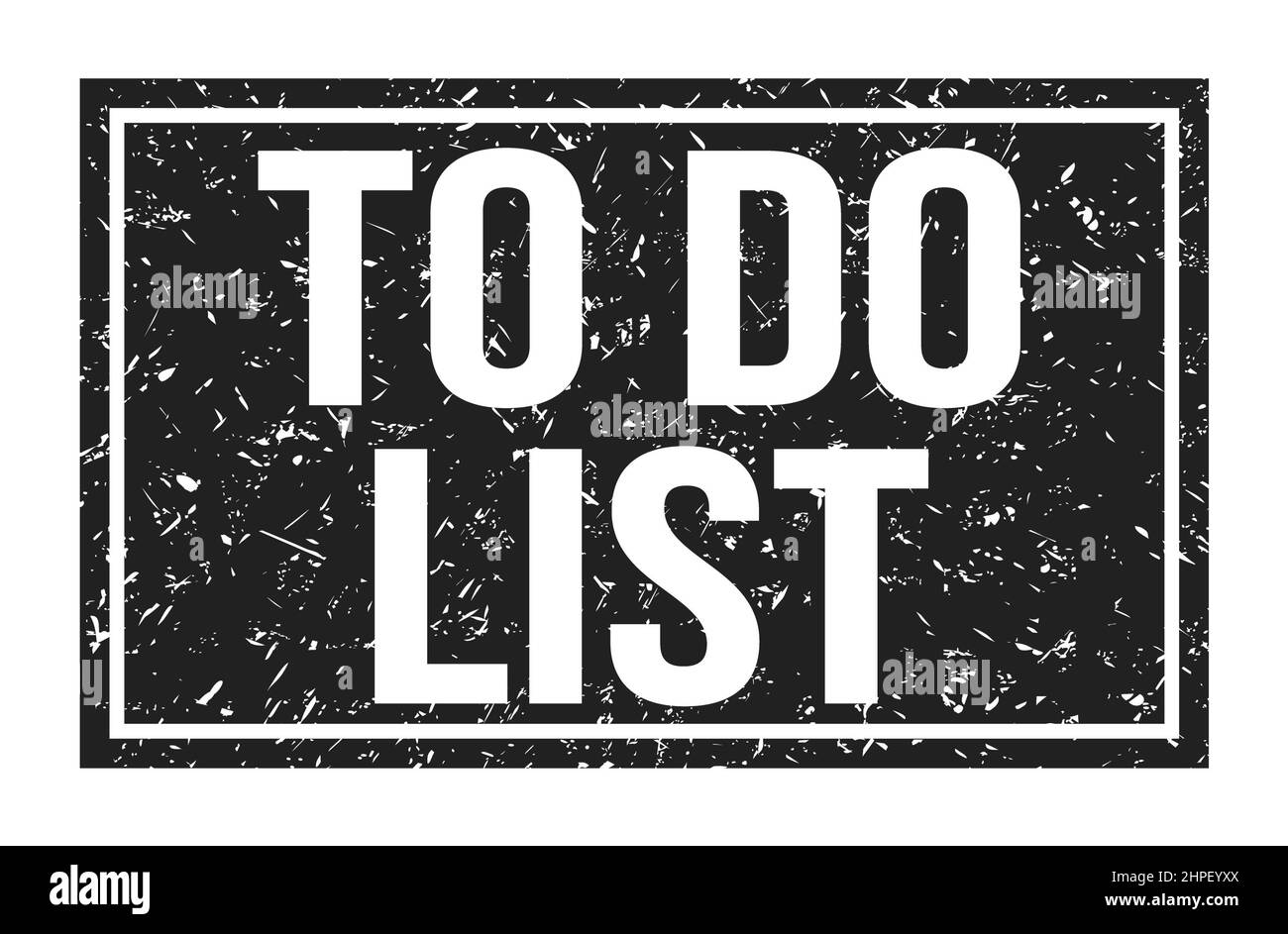 TO DO LIST, words written on black rectangle stamp sign Stock Photo - Alamy