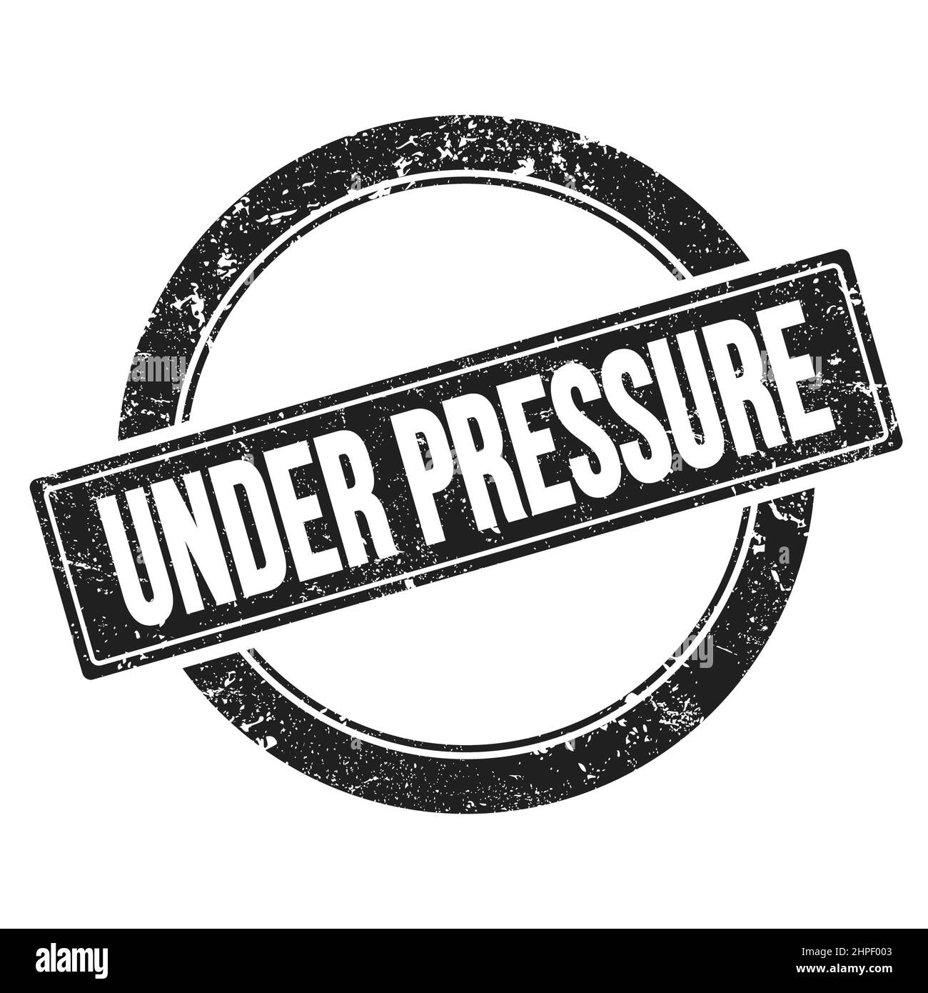 UNDER PRESSURE text on black round vintage stamp Stock Photo - Alamy