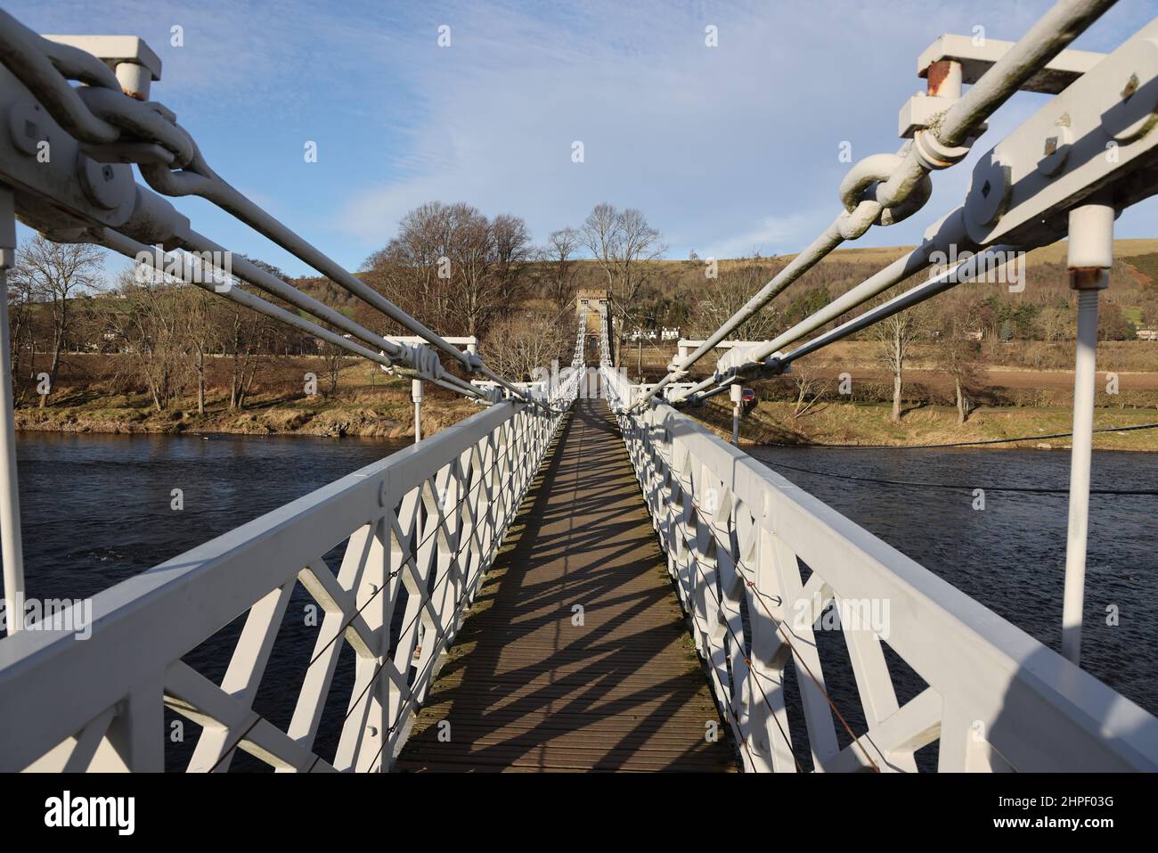 River Tweed bridge Melrose Stock Photo - Alamy