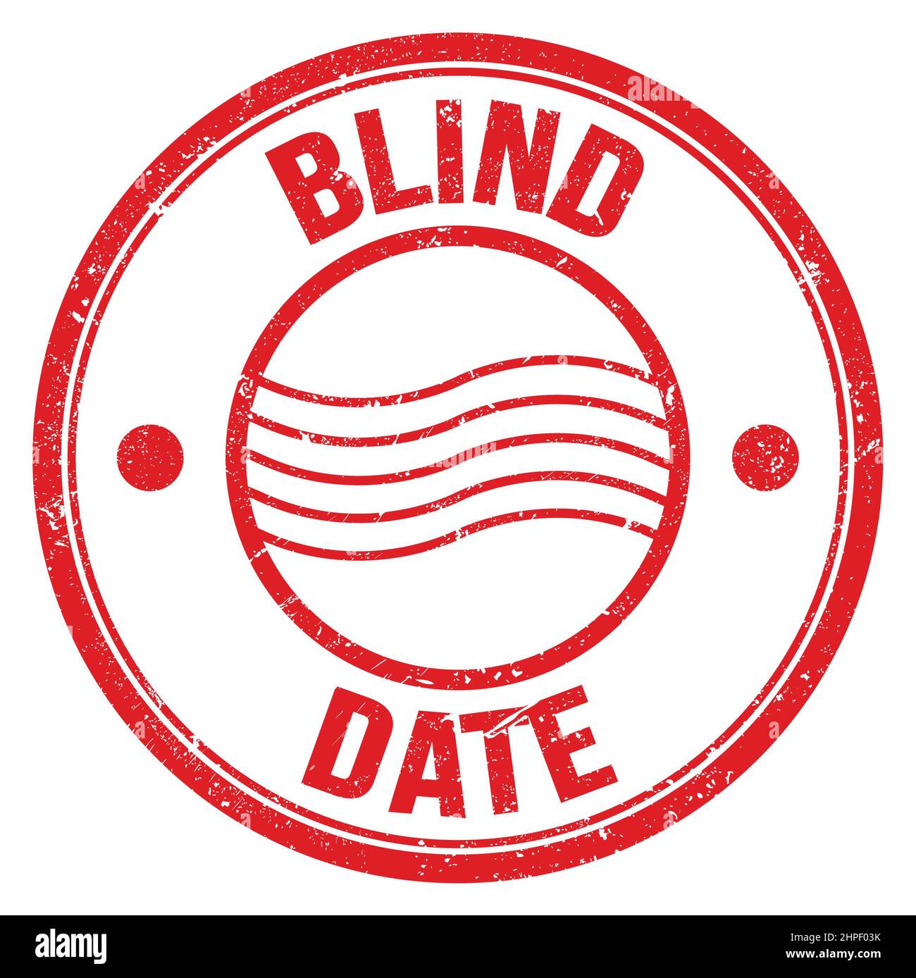 BLIND DATE text written on red round postal stamp sign Stock Photo - Alamy