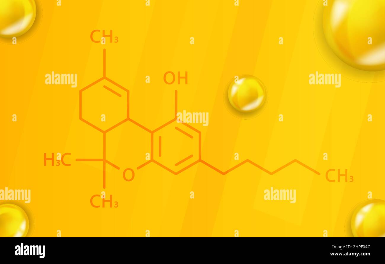 Tetrahydrocannabinol chemical formula. Tetrahydrocannabinol 3D ...