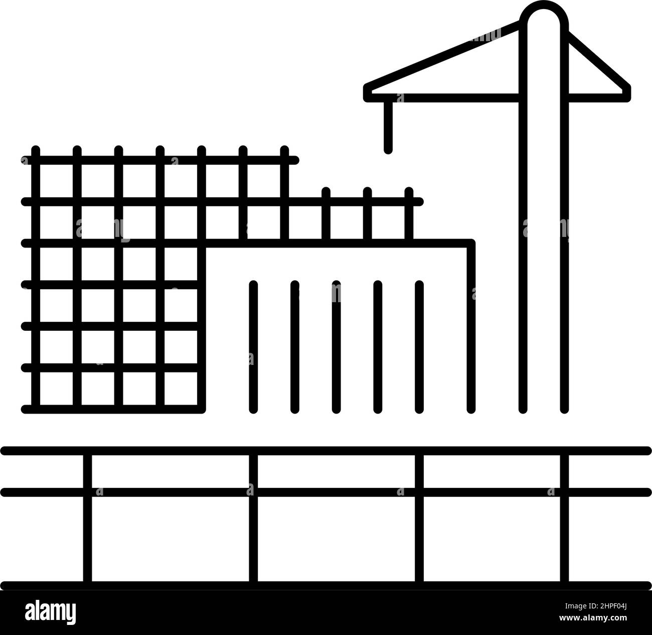 building construction line icon vector illustration Stock Vector Image ...