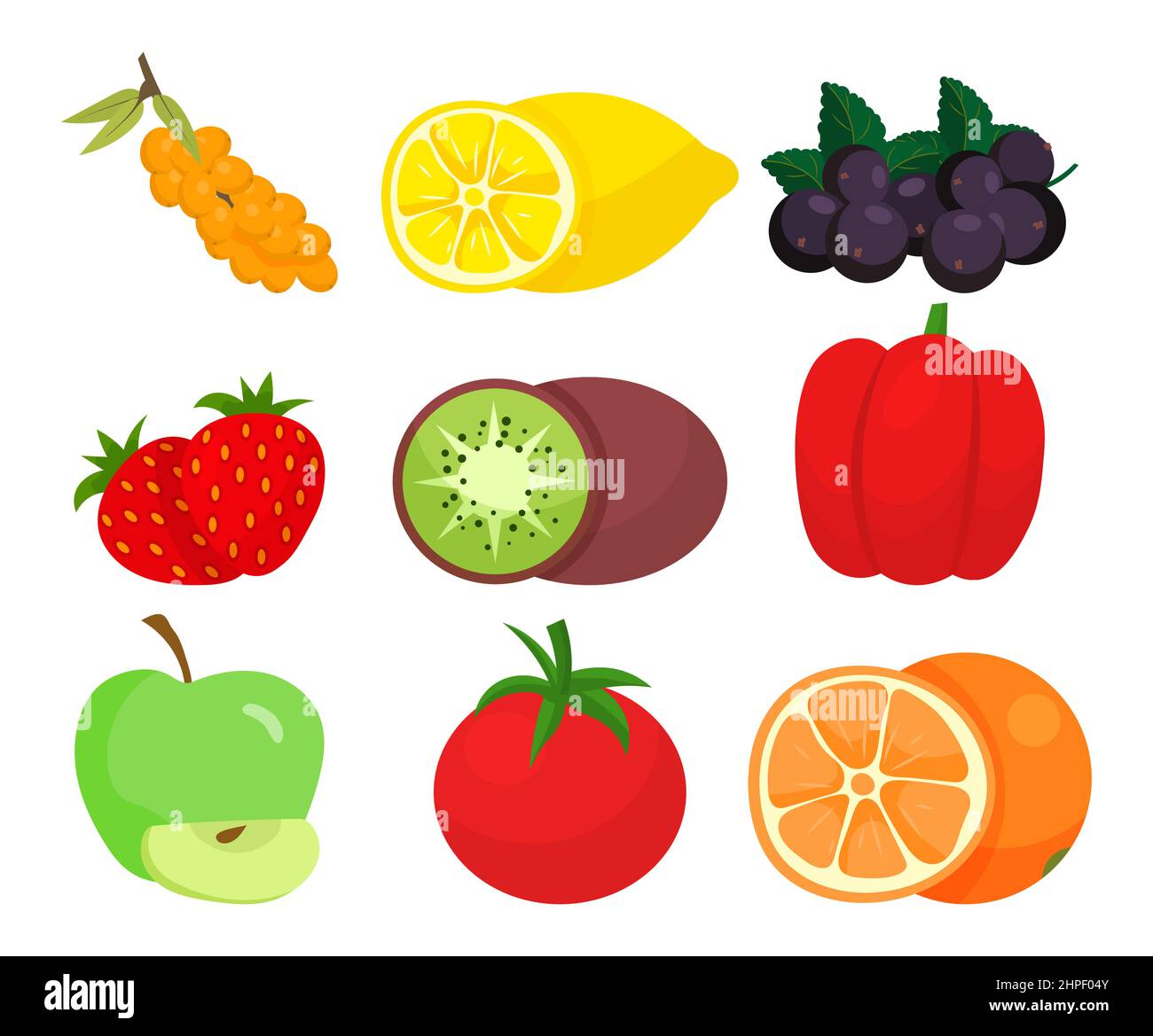 Vitamin C set Stock Vector Image & Art - Alamy