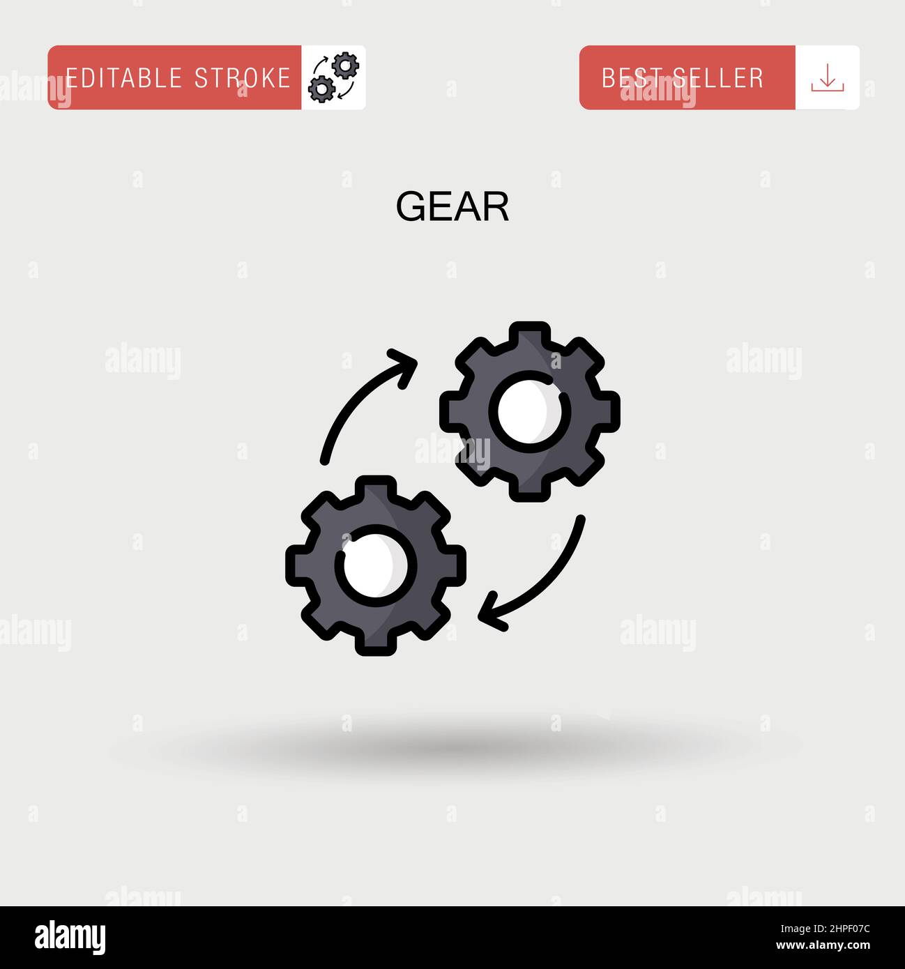 Gear Simple vector icon Stock Vector Image & Art - Alamy