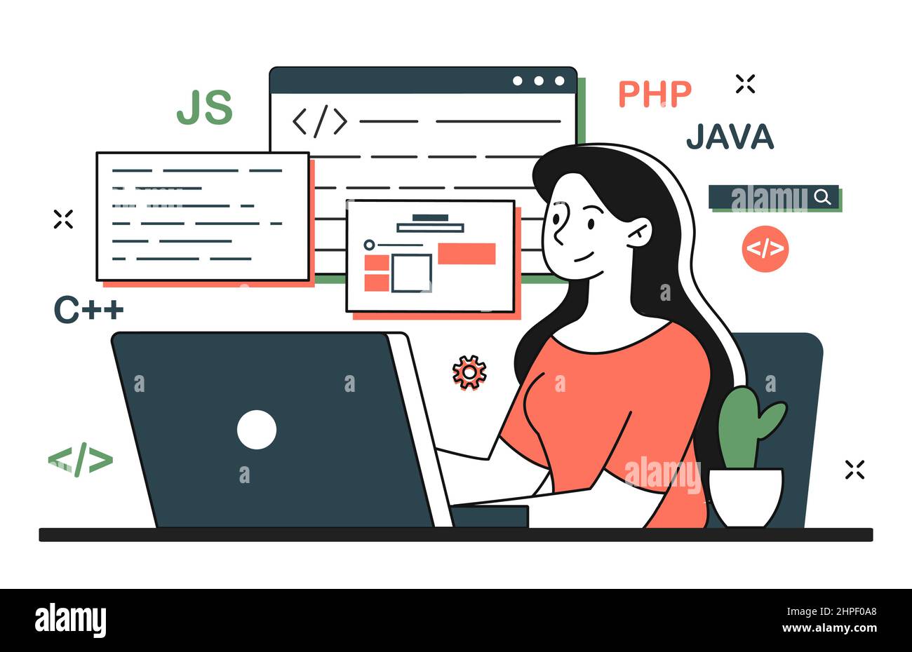 Woman write home Stock Vector Images - Alamy