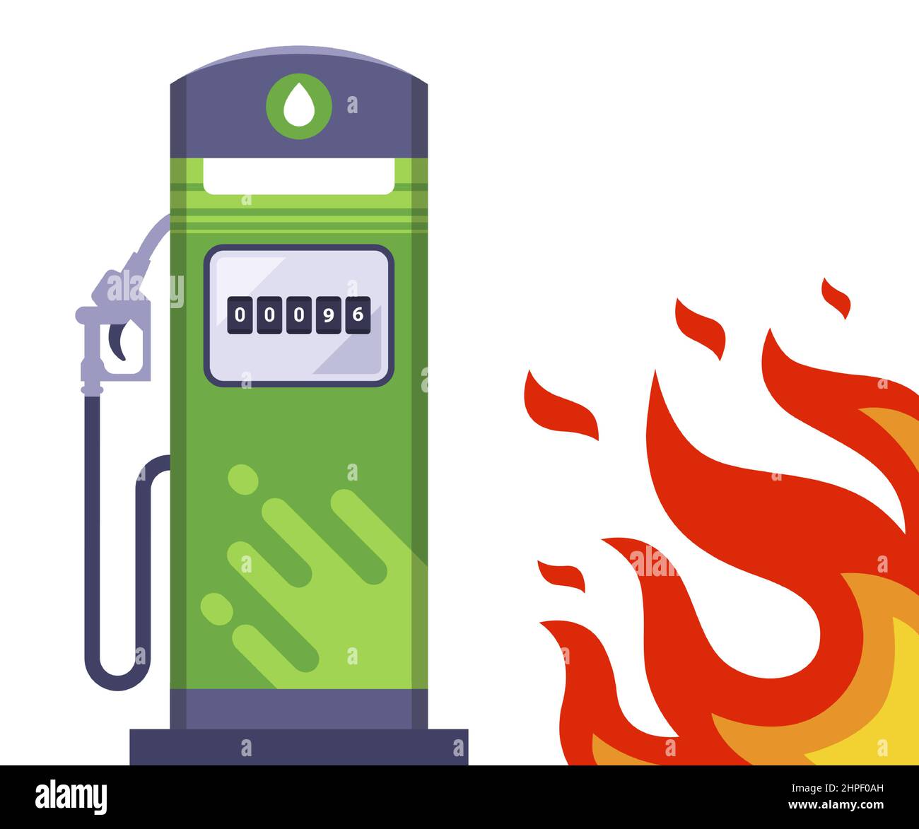 big fire next to the gas station. through the sound situation next to ...