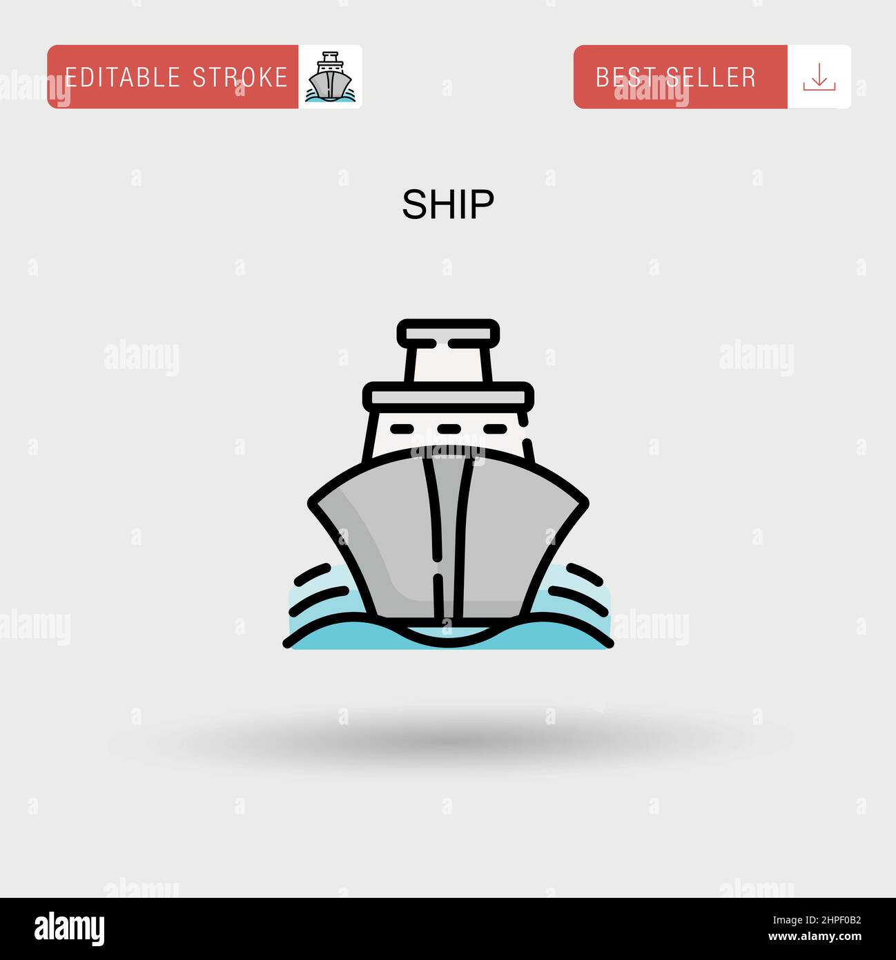Ship Simple vector icon Stock Vector Image & Art - Alamy