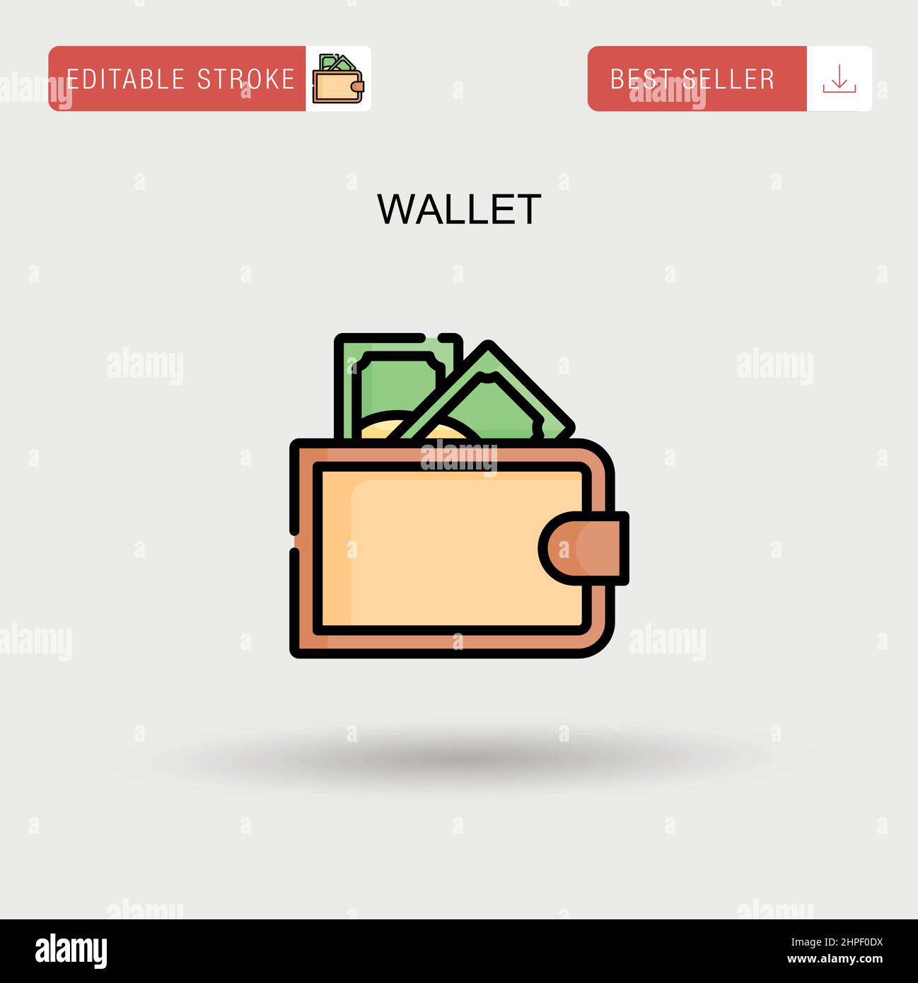 Wallet save money icon Stock Vector Images - Alamy