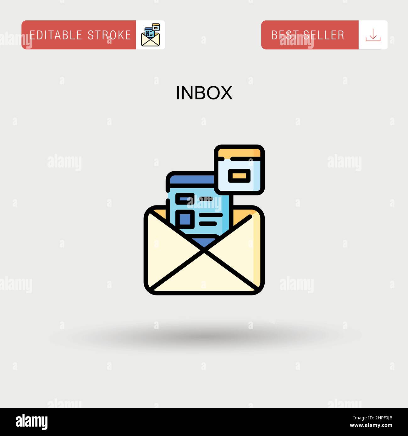 Inbox Simple vector icon Stock Vector Image & Art - Alamy