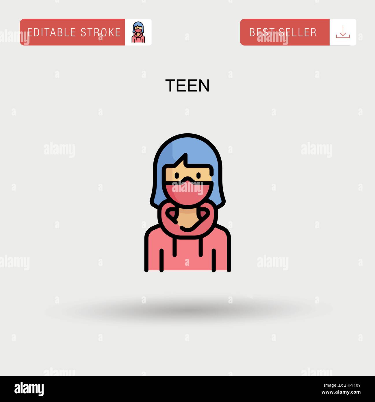 Happy young teenage student Stock Vector Images - Alamy