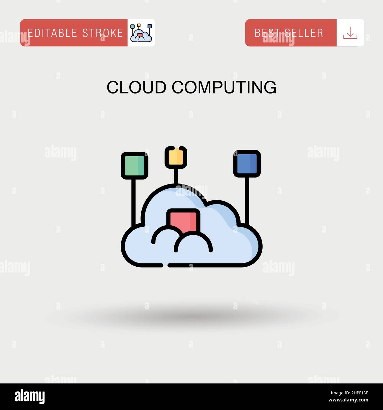 Cloud computing Simple vector icon Stock Vector Image & Art - Alamy