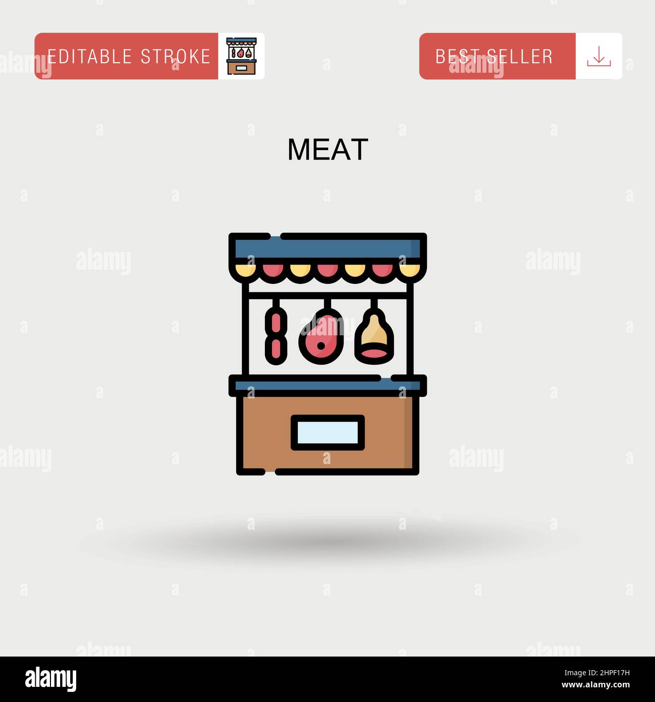 Meat Simple vector icon Stock Vector Image & Art - Alamy