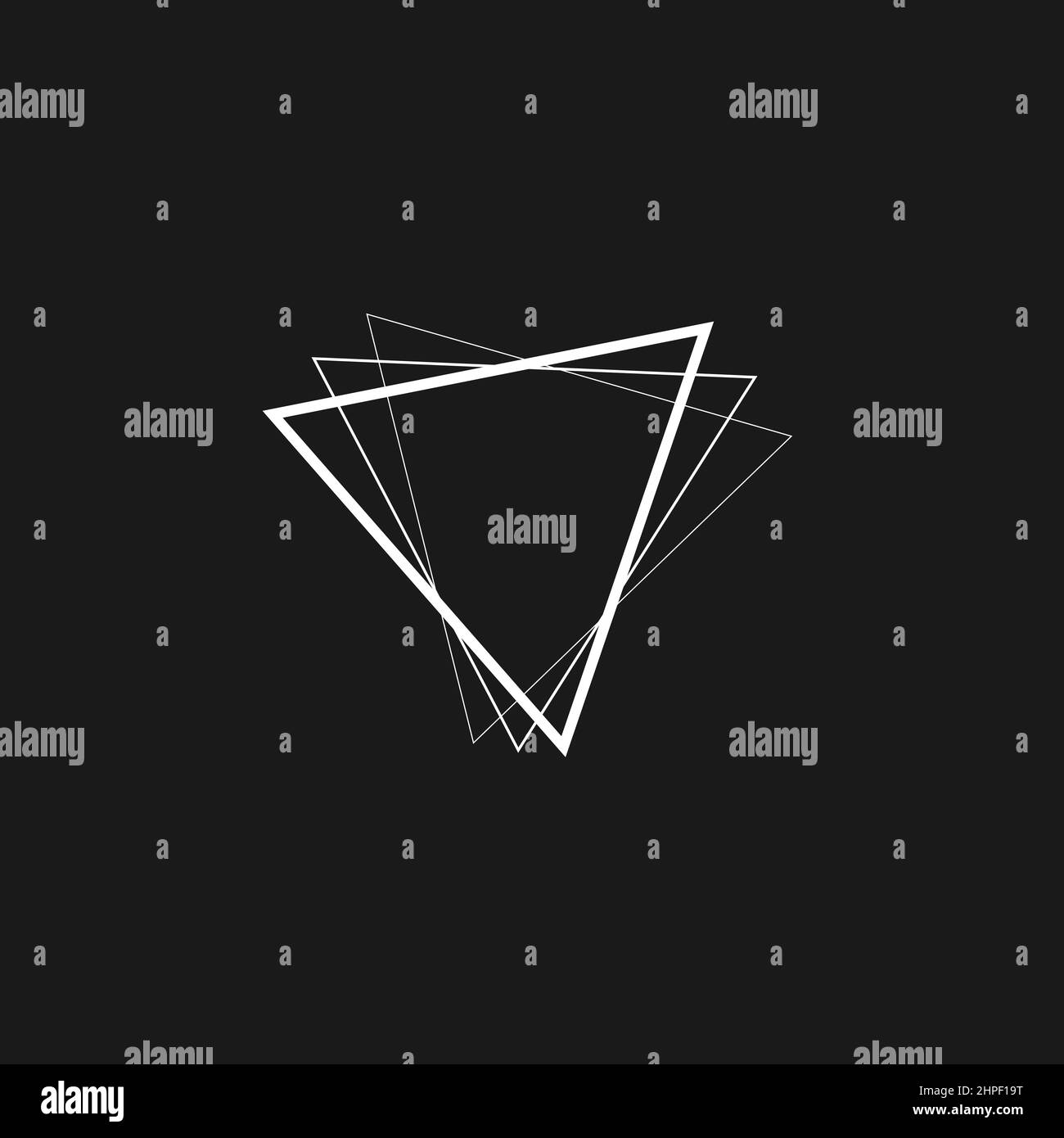 Retrowave aesthetics, the composition of triangles. Synthwave black and ...