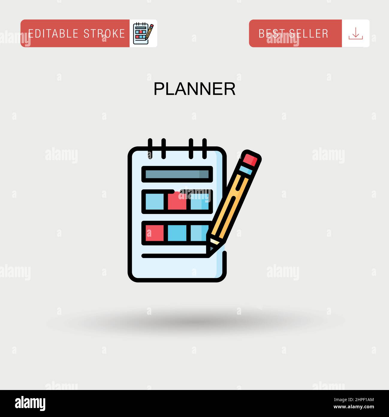 Weekly planner cute page Stock Vector Images - Alamy