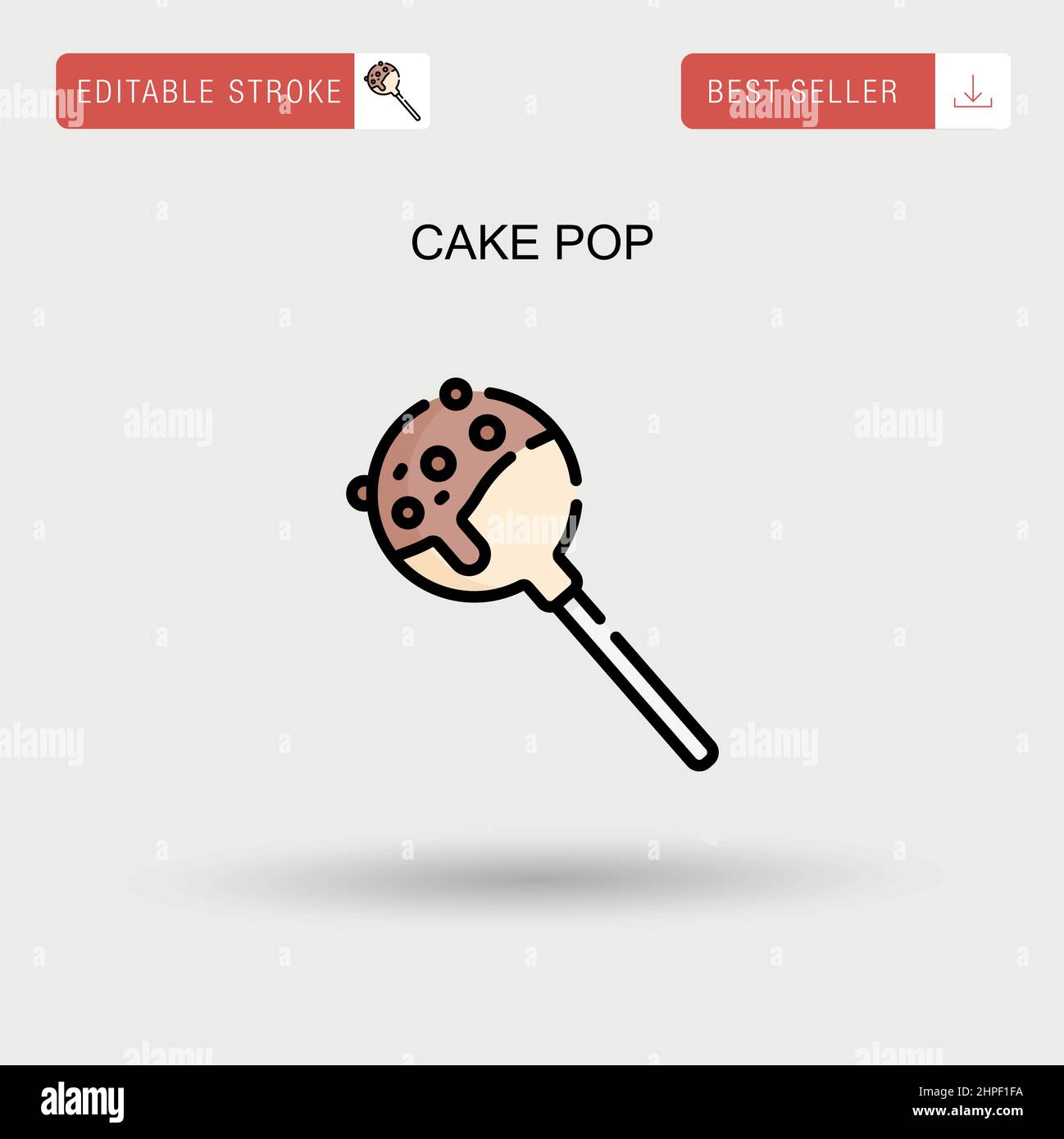 Cake pop Simple vector icon Stock Vector Image & Art - Alamy