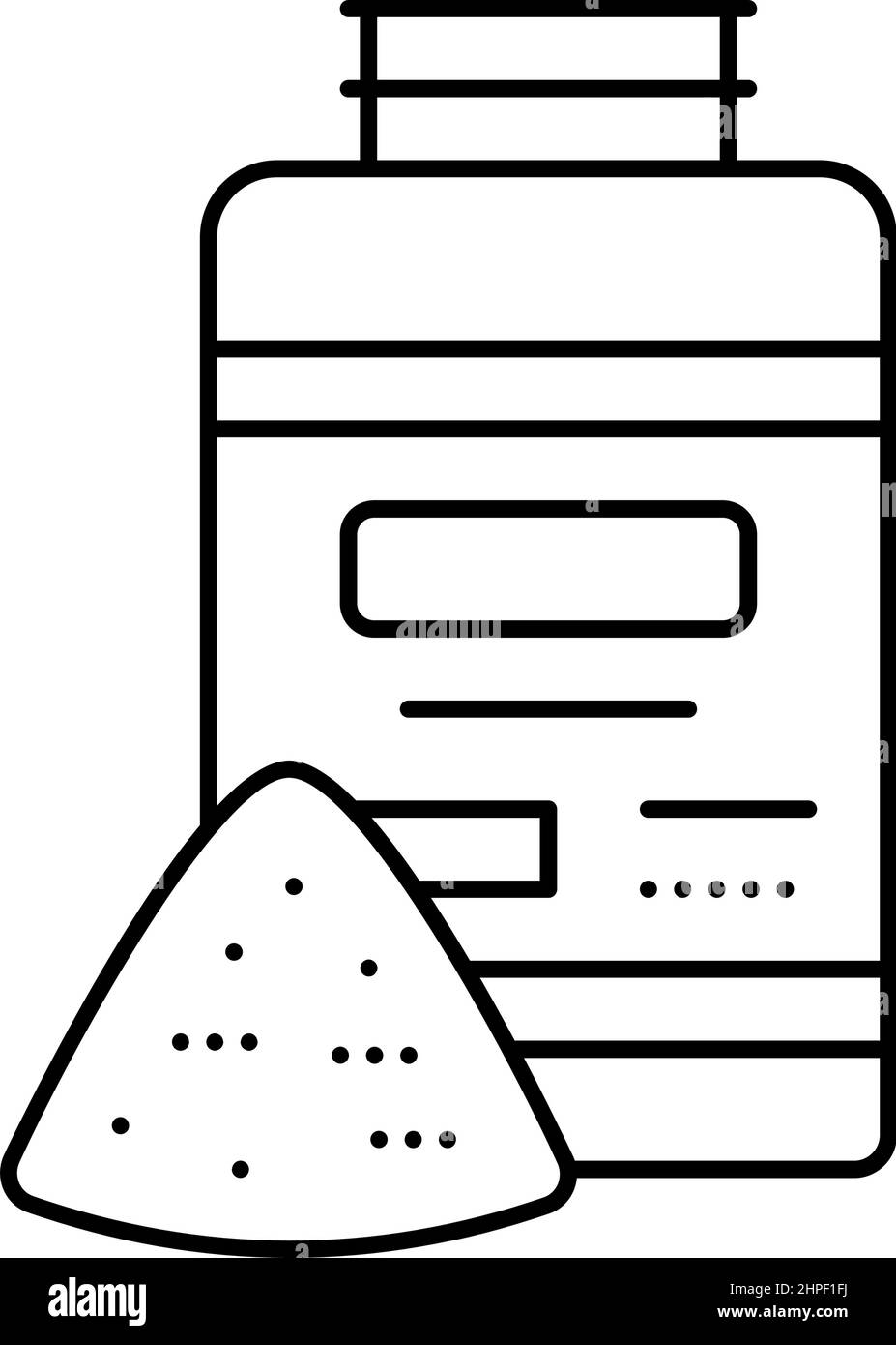 pistol powder line icon vector illustration Stock Vector Image & Art ...