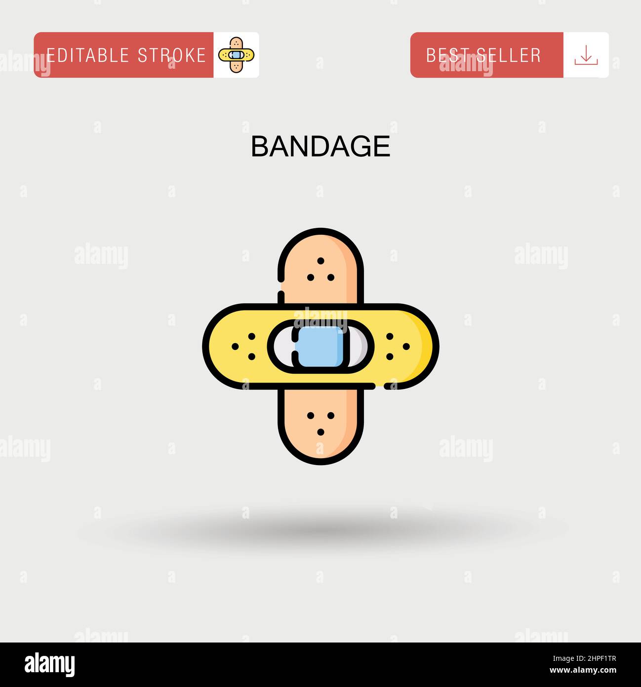 Man bandage leg icon hi-res stock photography and images - Alamy