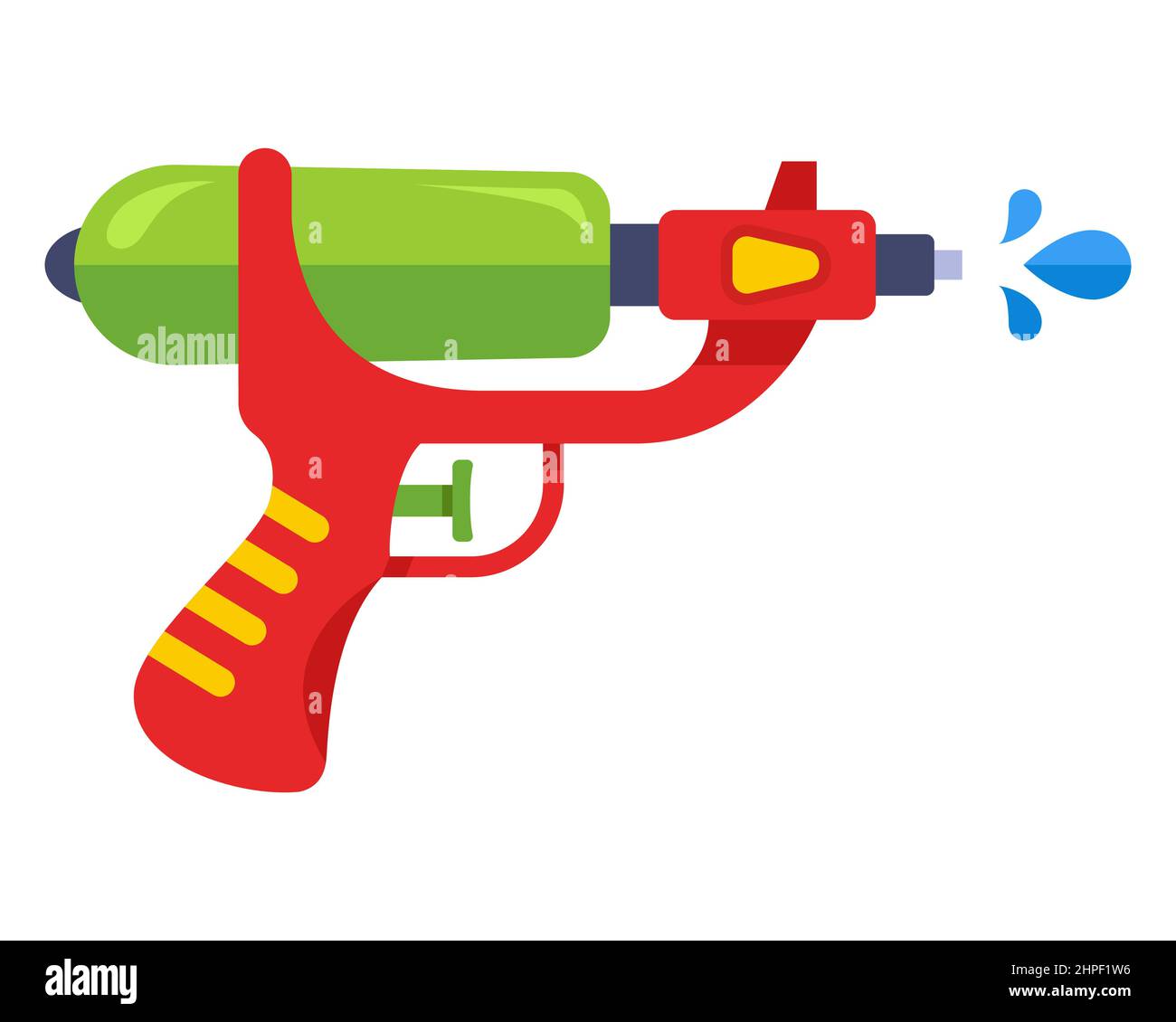 children's water gun for fun. flat vector illustration Stock Vector ...