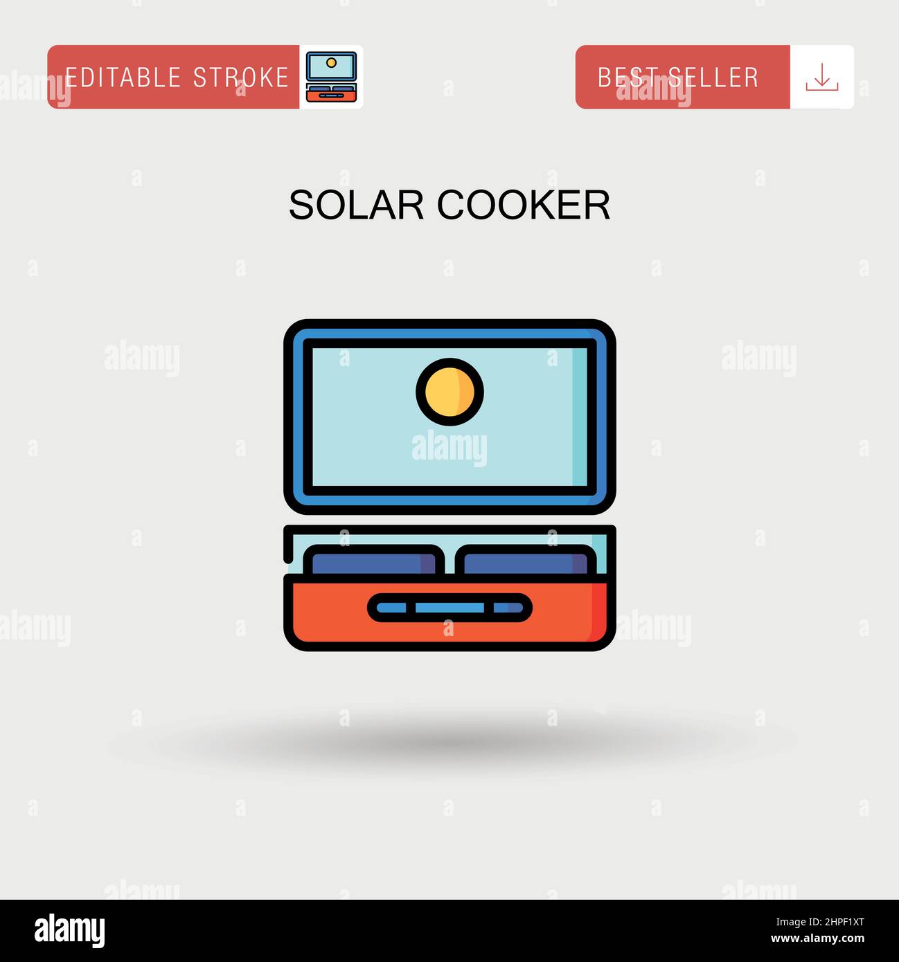 Solar cooker Simple vector icon Stock Vector Image & Art - Alamy