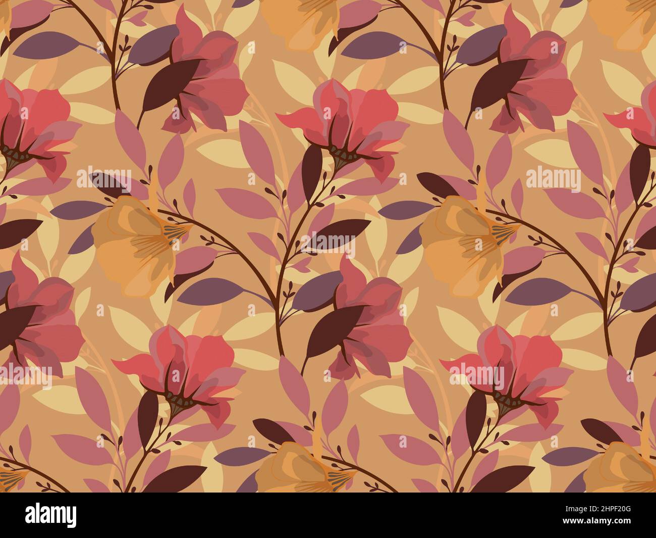 Red flowers summer autumn Stock Vector Images - Alamy