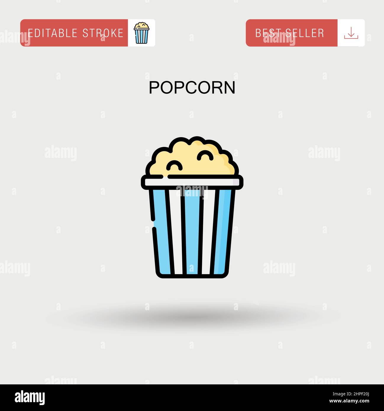 Popcorn Simple vector icon Stock Vector Image & Art - Alamy