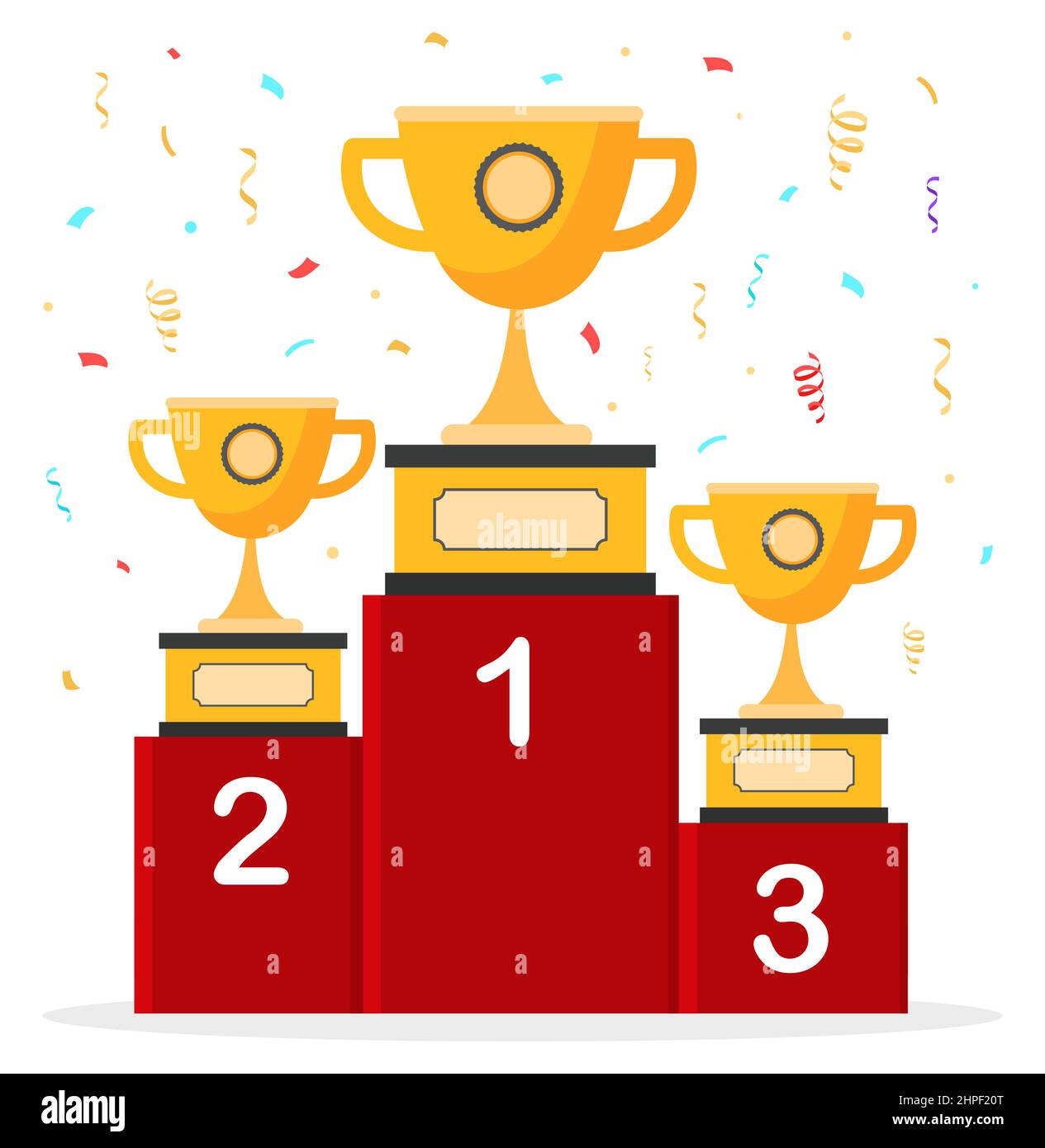 Podium 1st place stage Cut Out Stock Images & Pictures - Alamy