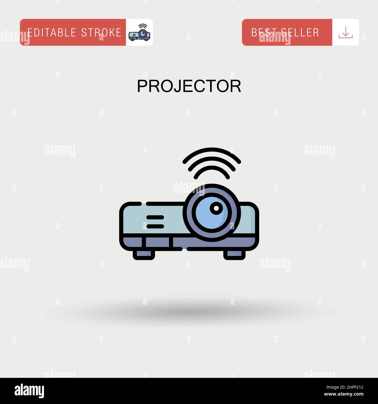 Projector Simple vector icon Stock Vector Image & Art - Alamy