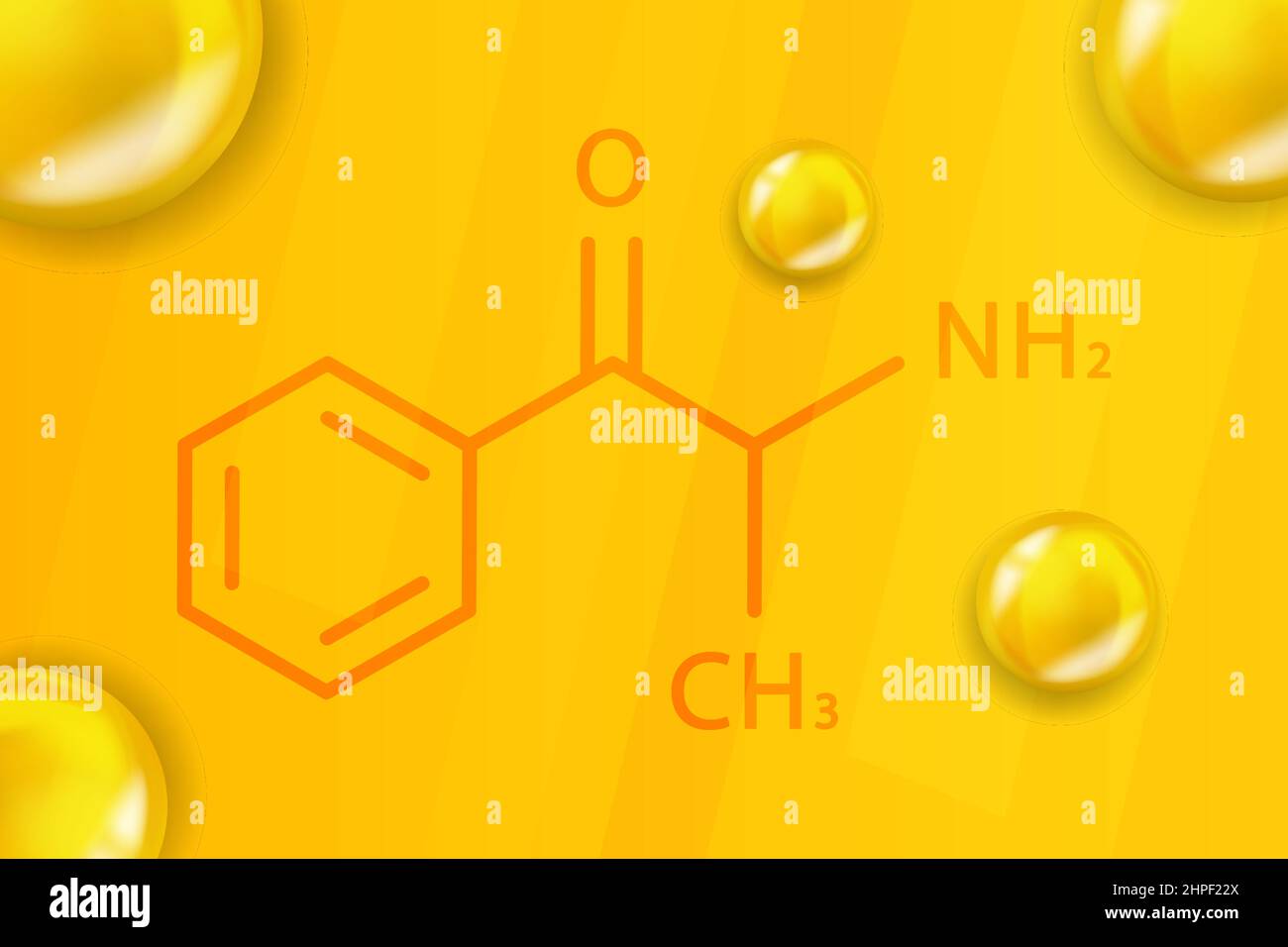Cathinone chemical formula. Cathinone 3D Realistic chemical molecular ...