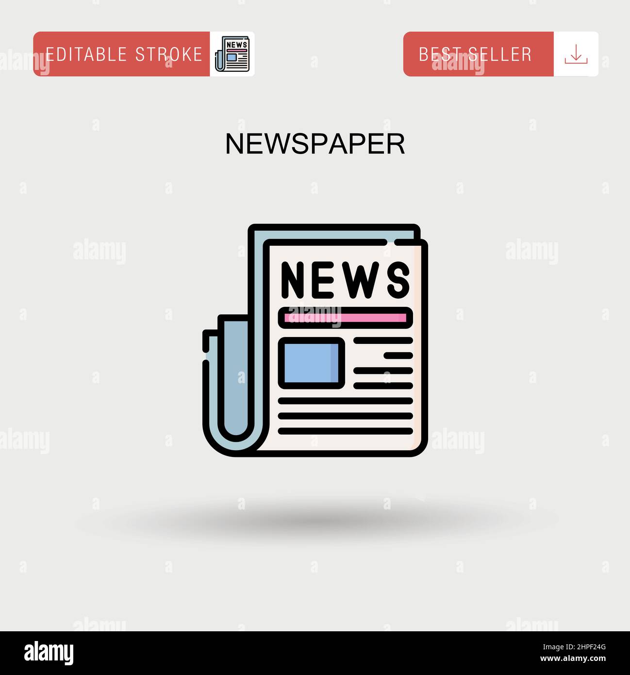 Newspaper Simple vector icon Stock Vector Image & Art - Alamy