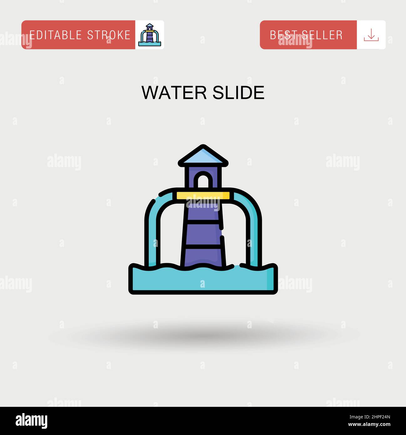 Waterslide family Stock Vector Images - Alamy