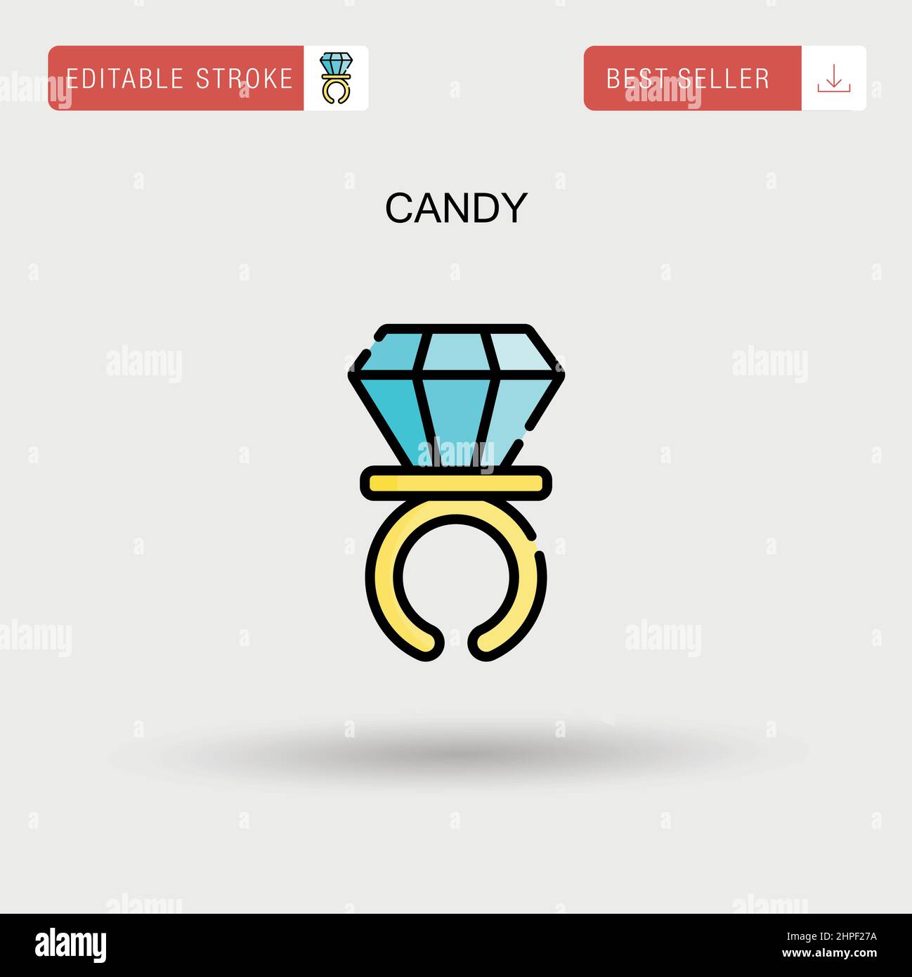 Candy Simple vector icon Stock Vector Image & Art - Alamy