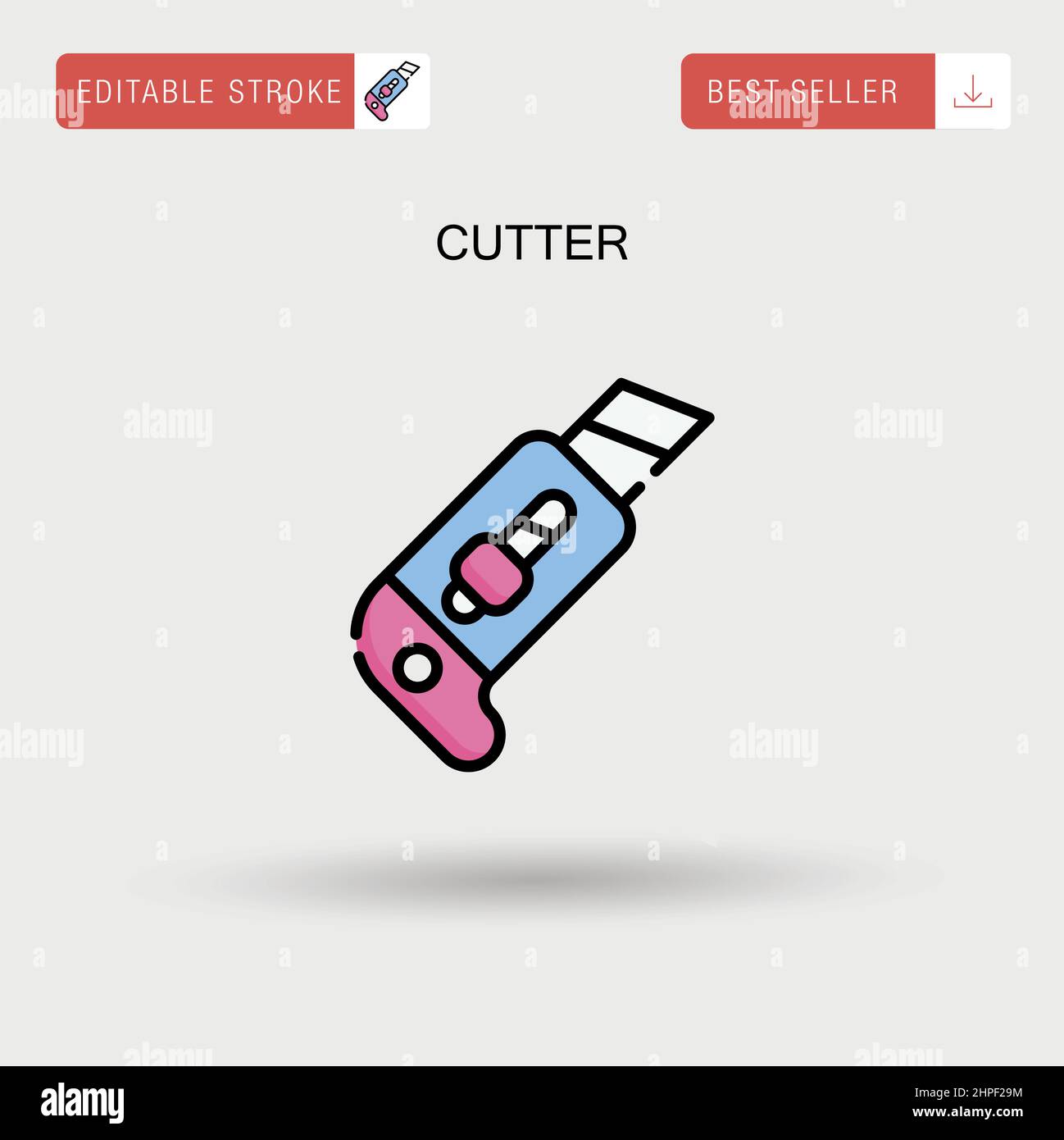 Cutter danger icon outline Stock Vector Images - Alamy