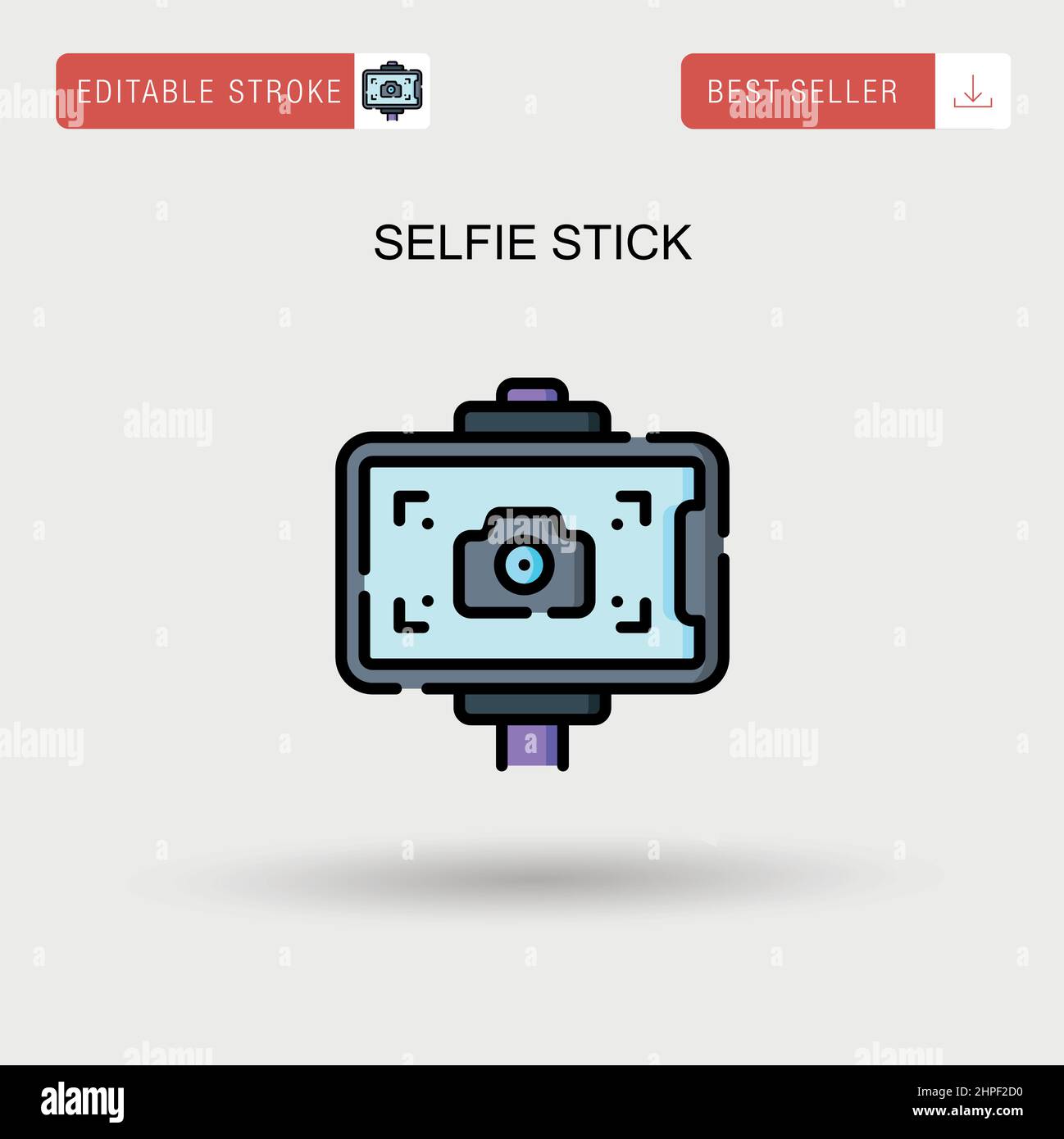 Selfie stick Simple vector icon Stock Vector Image & Art - Alamy
