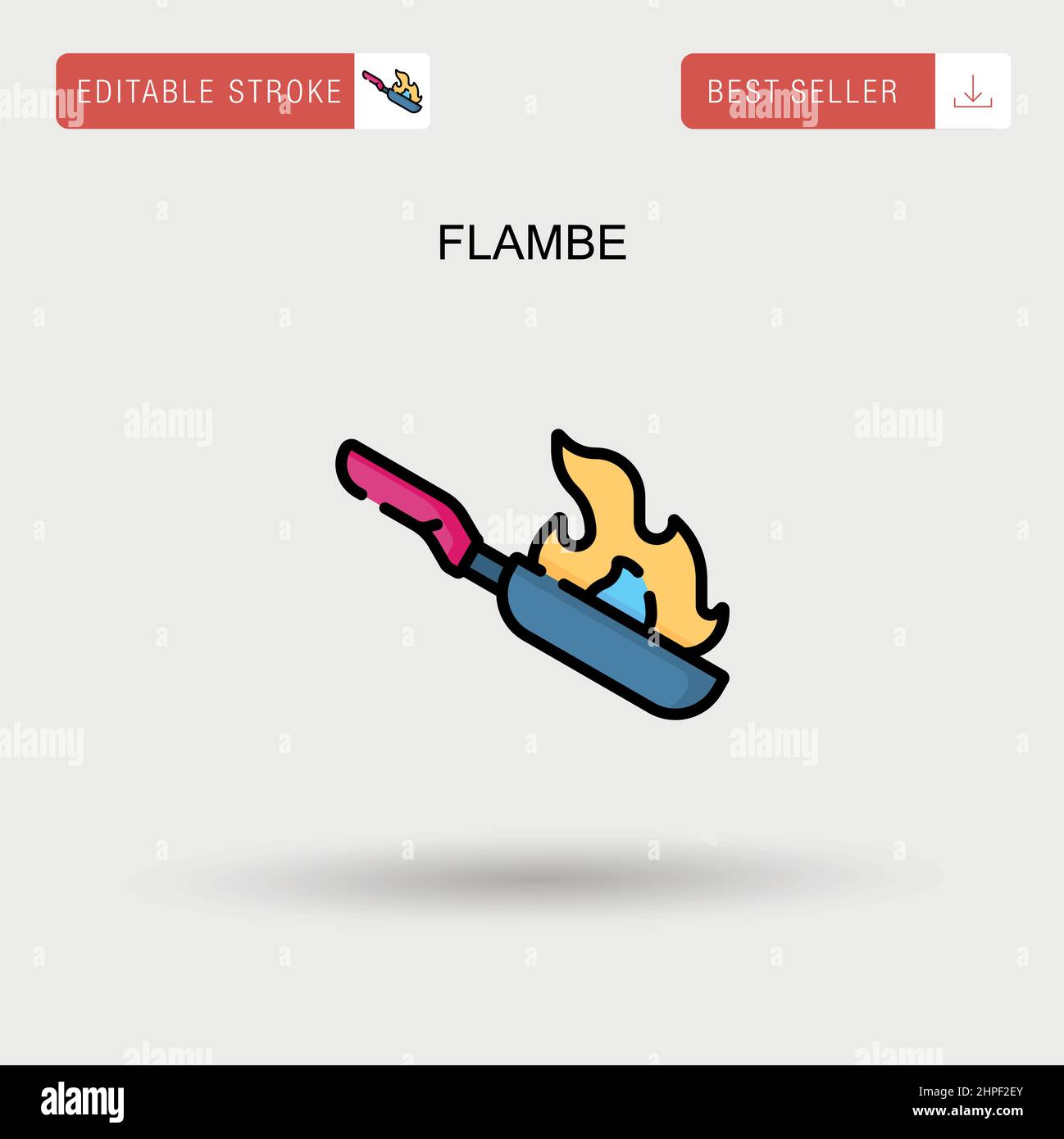 Flambe food Stock Vector Images - Alamy