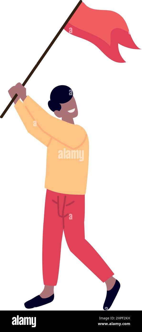 guy holds a flag Stock Vector Image & Art - Alamy