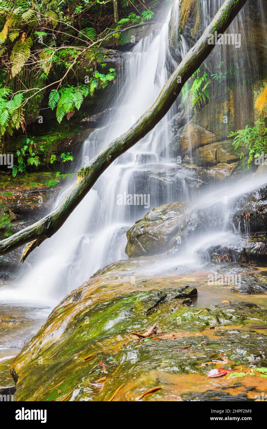 Waterfalls, Rocks and Coastline Stock Photo - Alamy