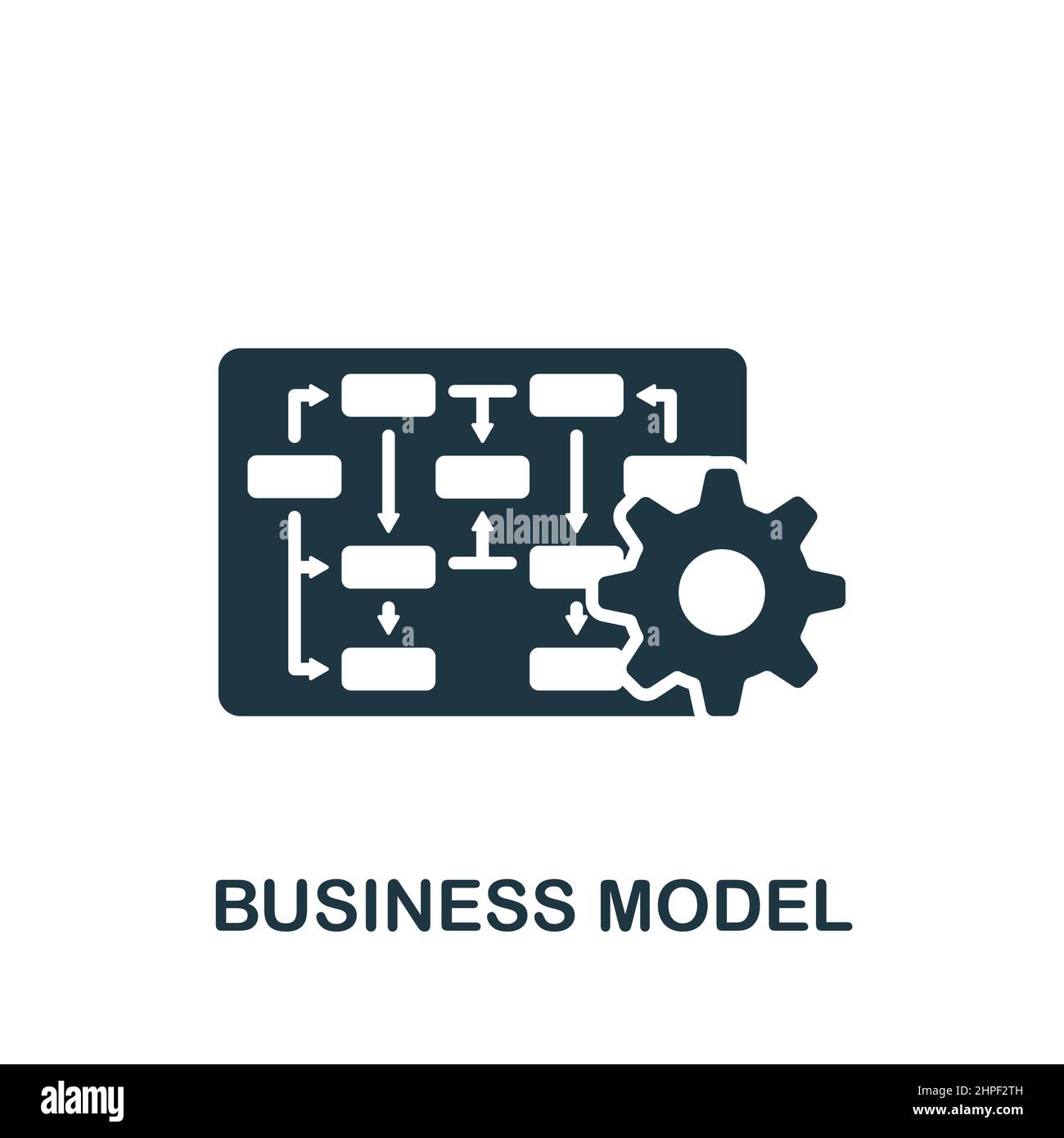 Business Model icon. Monochrome simple icon for templates, web design ...