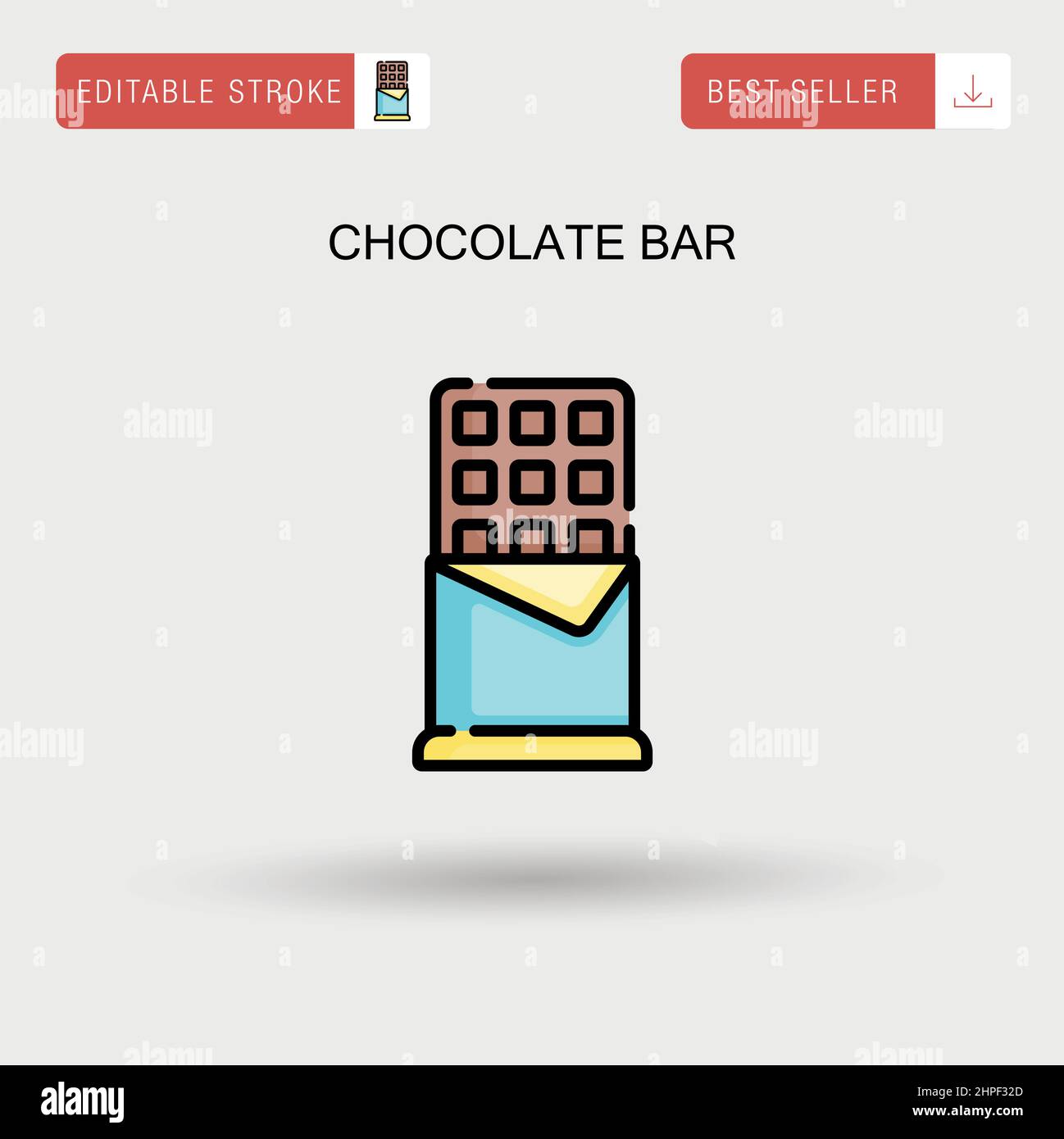 Chocolate bar icon simple Stock Vector Images - Alamy