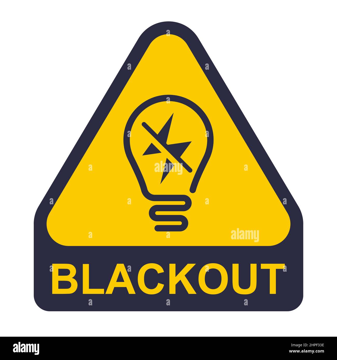 Yellow triangle warning sign cut out Stock Vector Images - Alamy