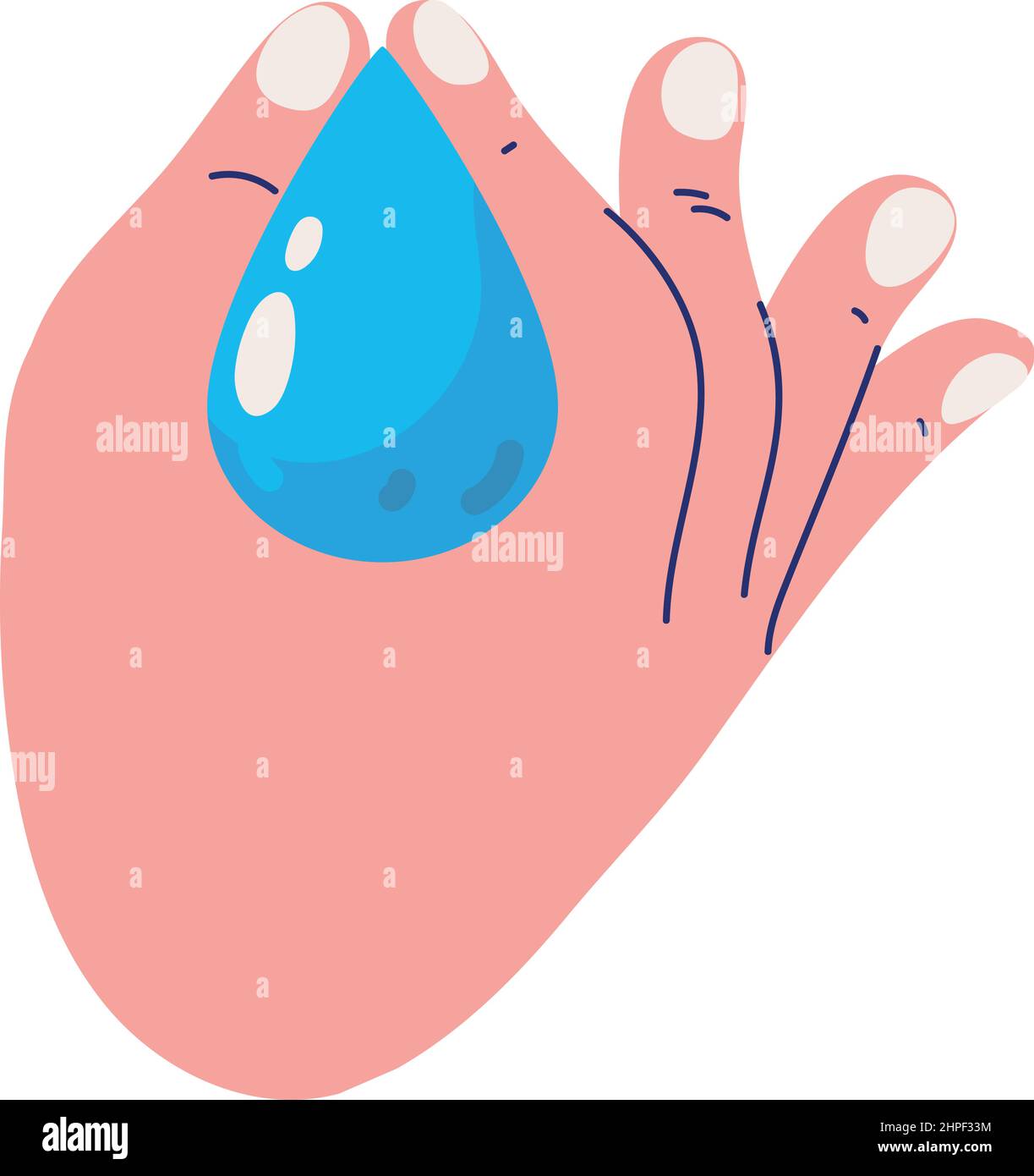 water drop in hand Stock Vector Image & Art - Alamy