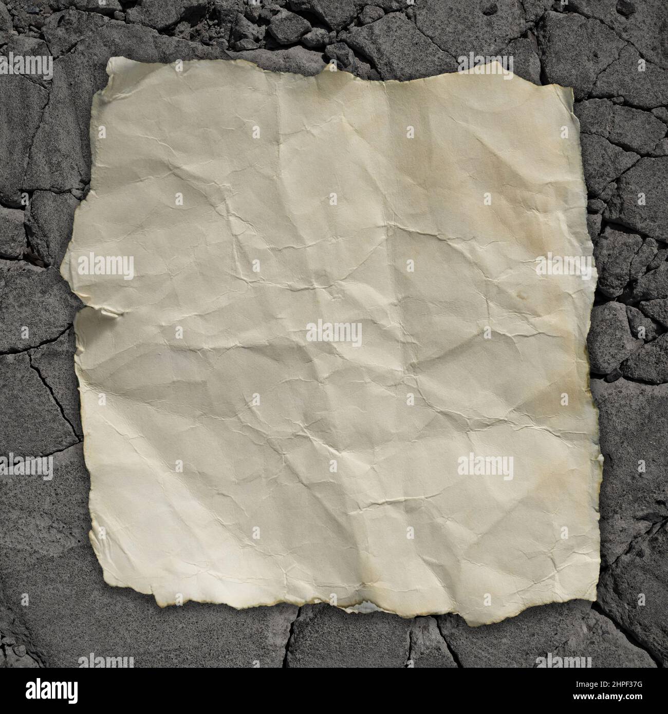 Old square paper on rock texture background Stock Photo - Alamy