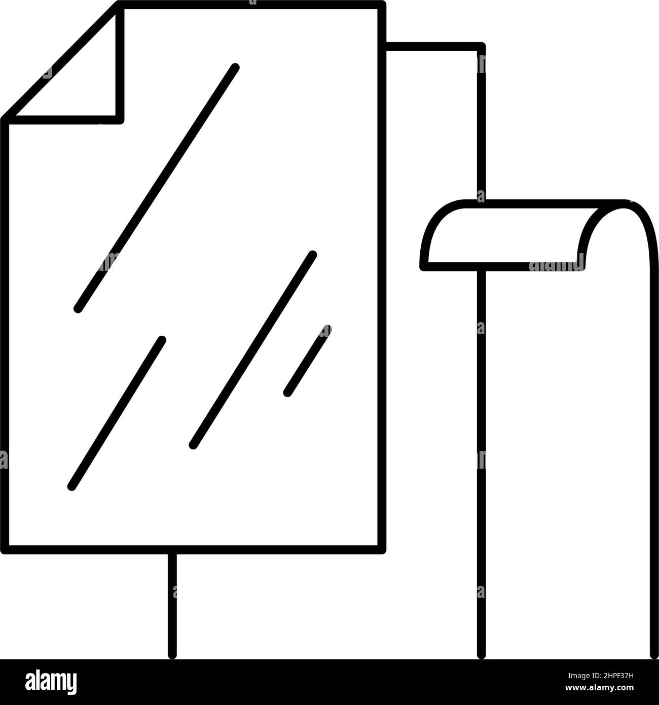 parchment paper line icon vector illustration Stock Vector Image & Art ...