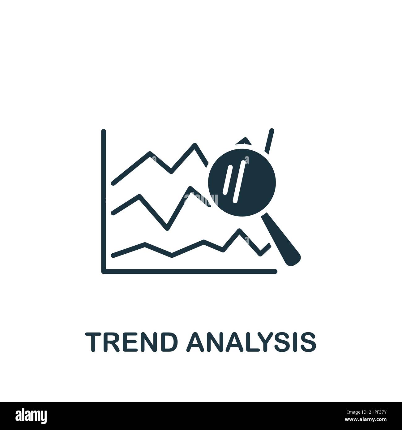 Trend Analysis icon. Monochrome simple icon for templates, web design ...