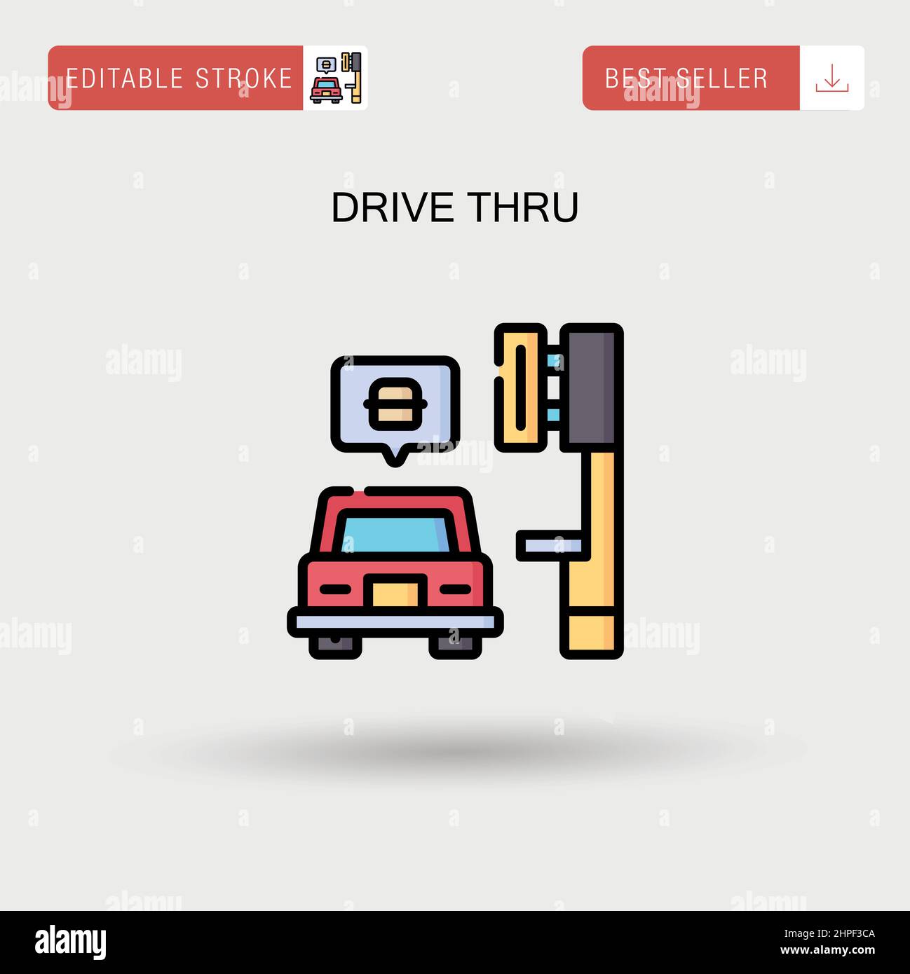 Drive thru Simple vector icon Stock Vector Image & Art - Alamy